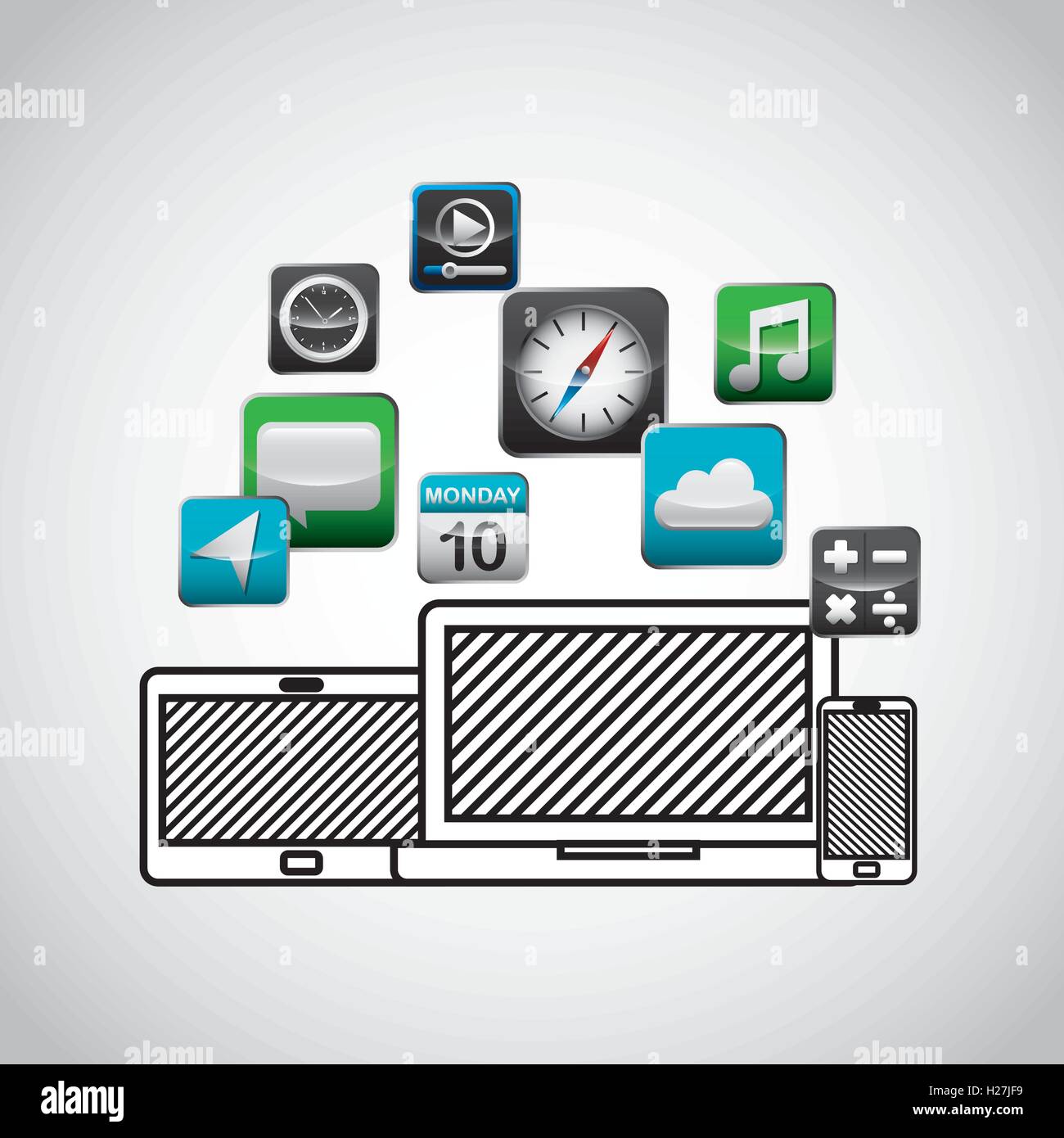 app store technology icons Stock Vector Image & Art - Alamy