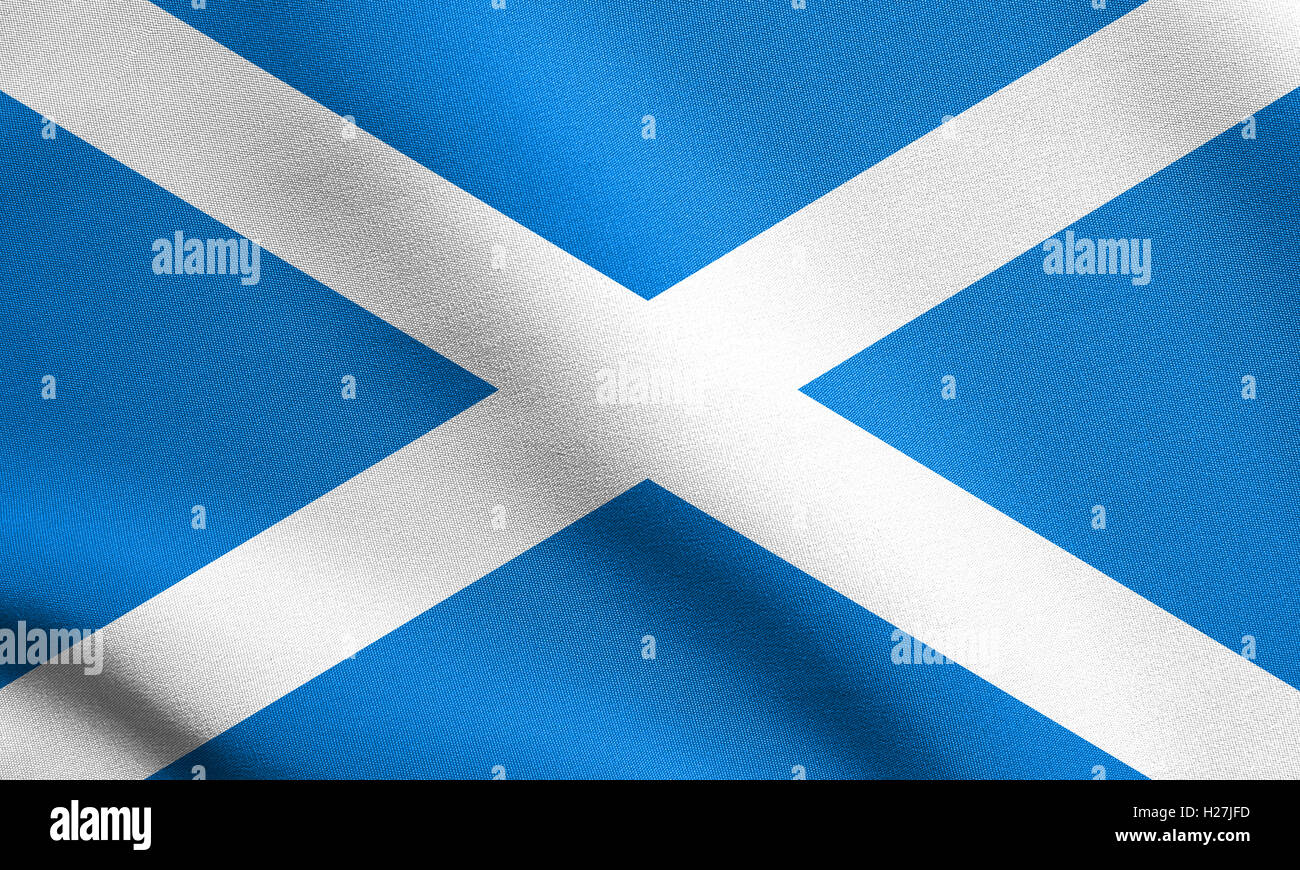 Waving scottish flag hi-res stock photography and images - Alamy