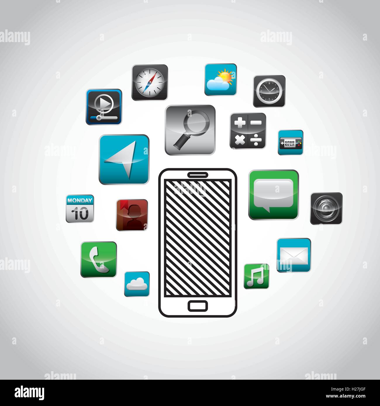 app store technology icons Stock Vector Image & Art - Alamy