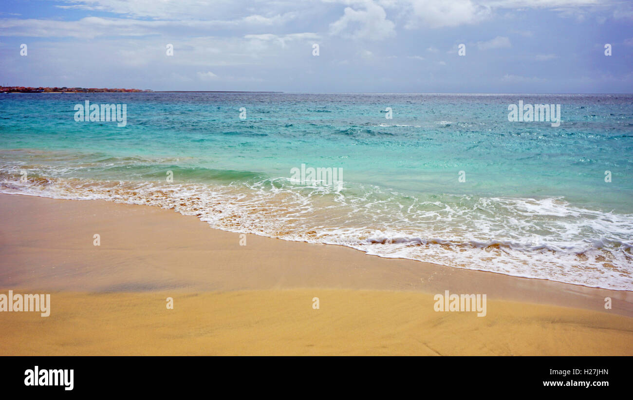 natural and lonely beach on cape verden Stock Photo - Alamy