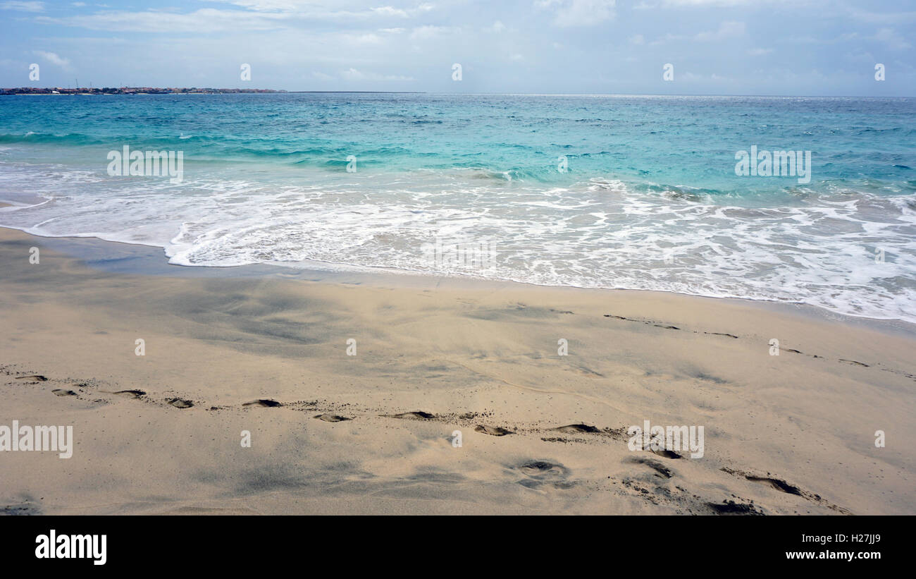 natural and lonely beach on cape verden Stock Photo - Alamy