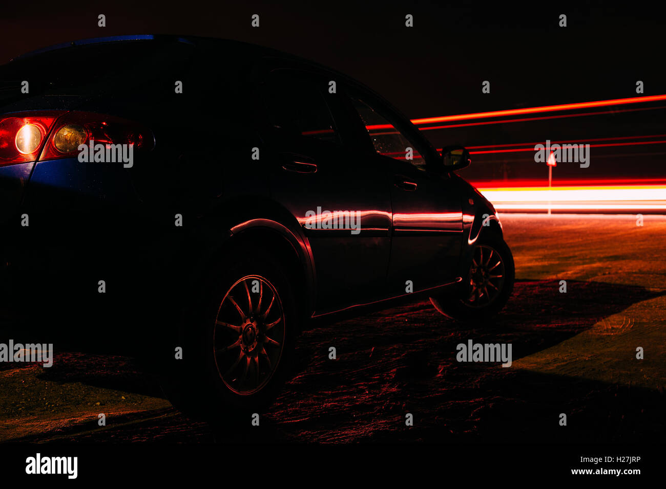 Car highway road speed at night hi-res stock photography and images - Alamy