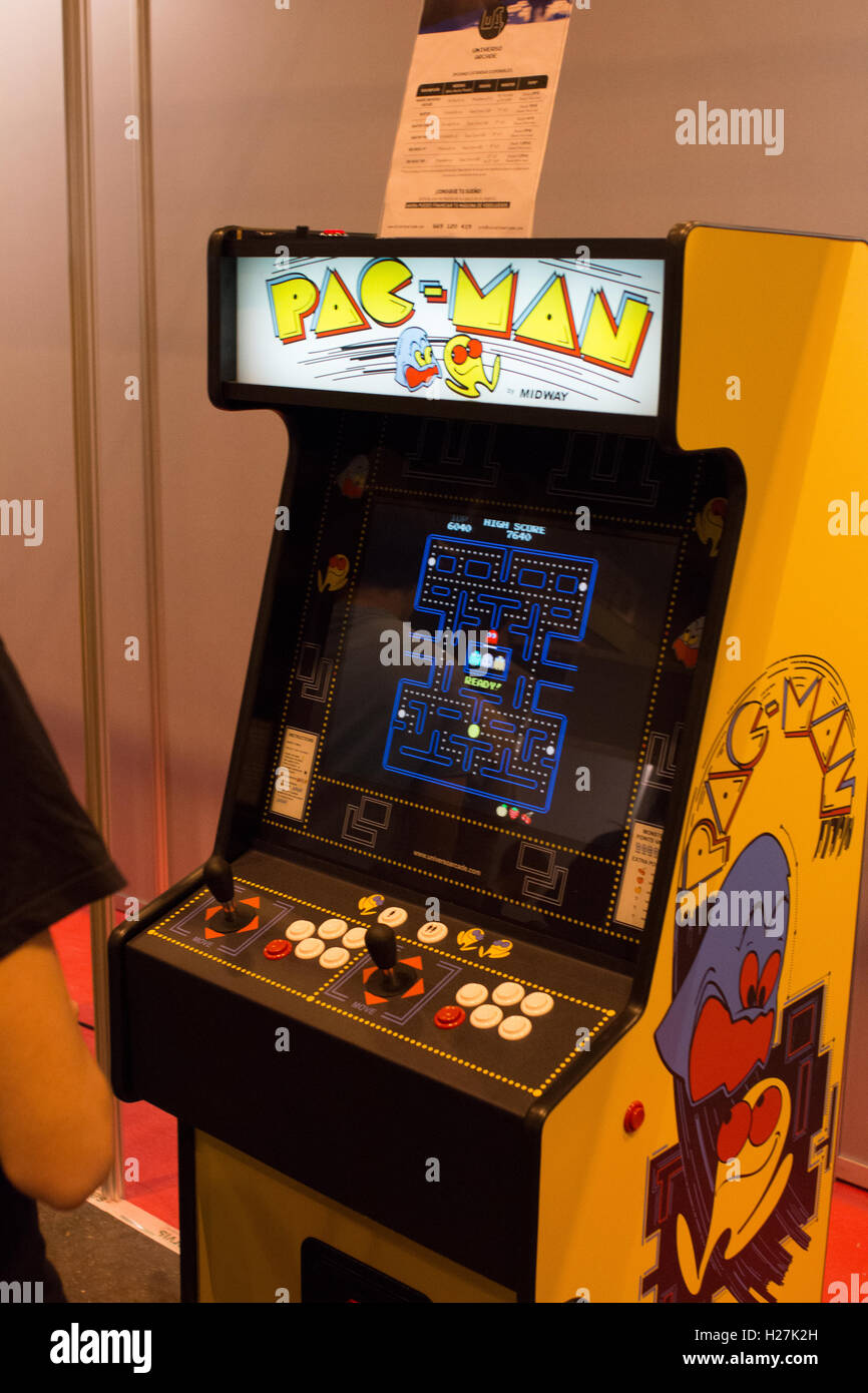 Madrid, Spain. 24th Sep, 2016. An Arcade Machine of PAC-MAN. Thousands ...