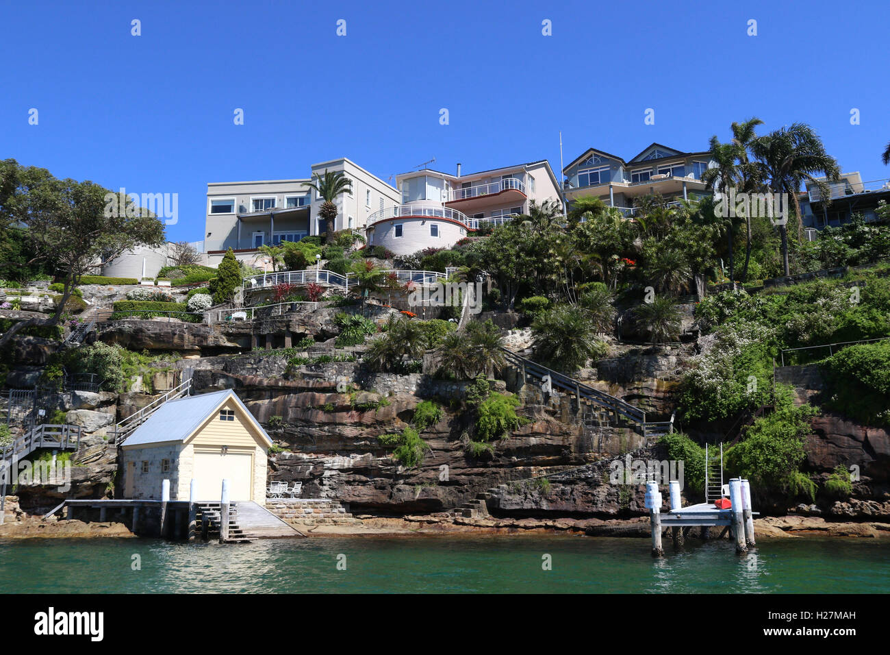 Waterfront houses in Burraneer overlooking Gunnamatta Bay near Cronulla ...