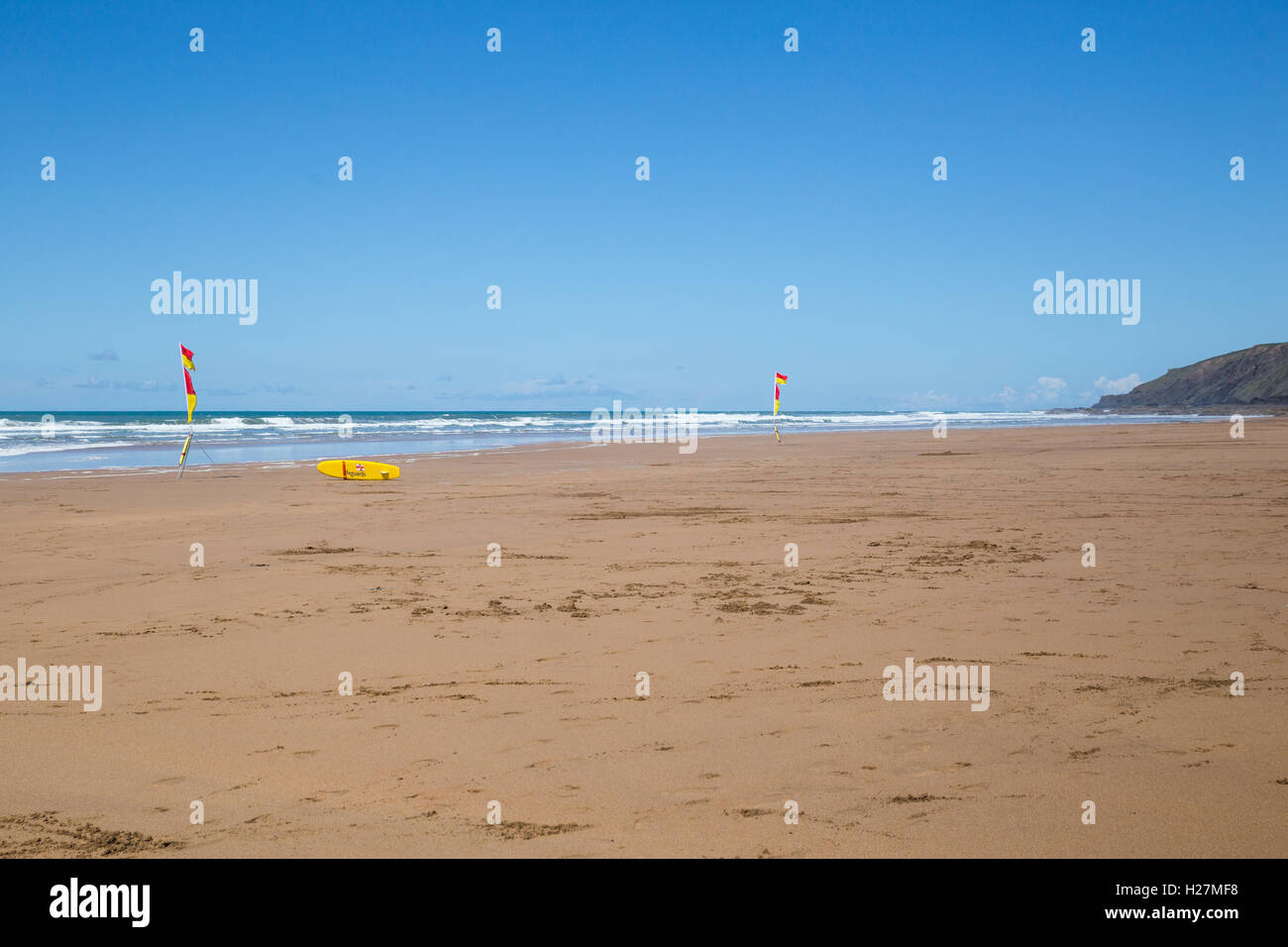 Sandymouth Bay beach, Cornwall Stock Photo - Alamy