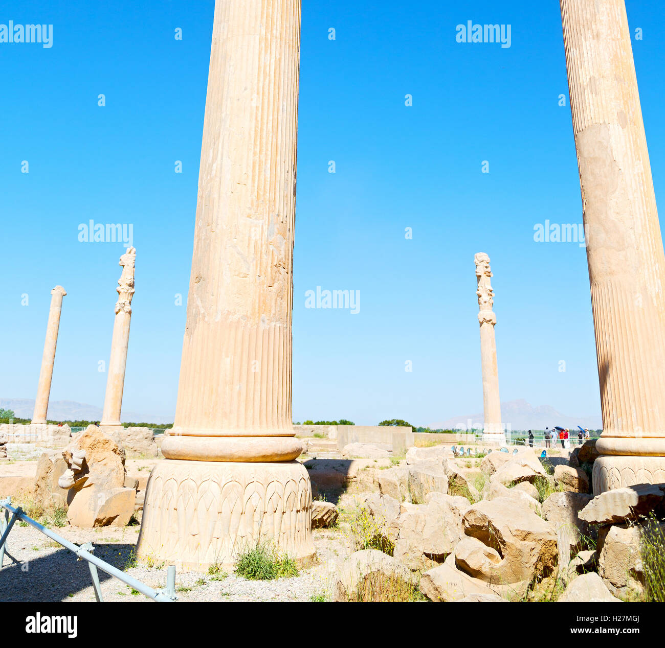 blur in iran persepolis the old ruins historical destination monuments ...