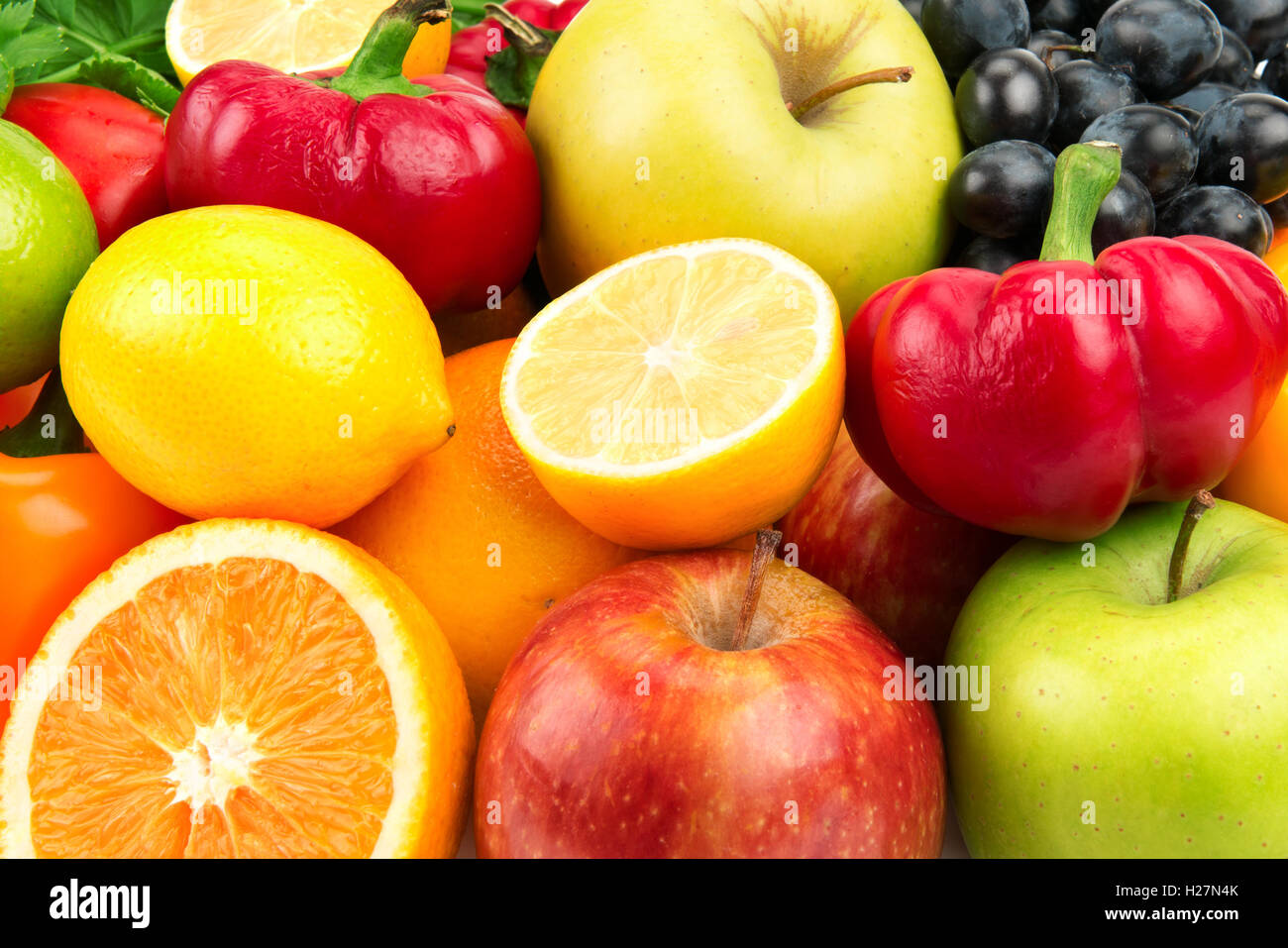 set of fruits and vegetables Stock Photo - Alamy