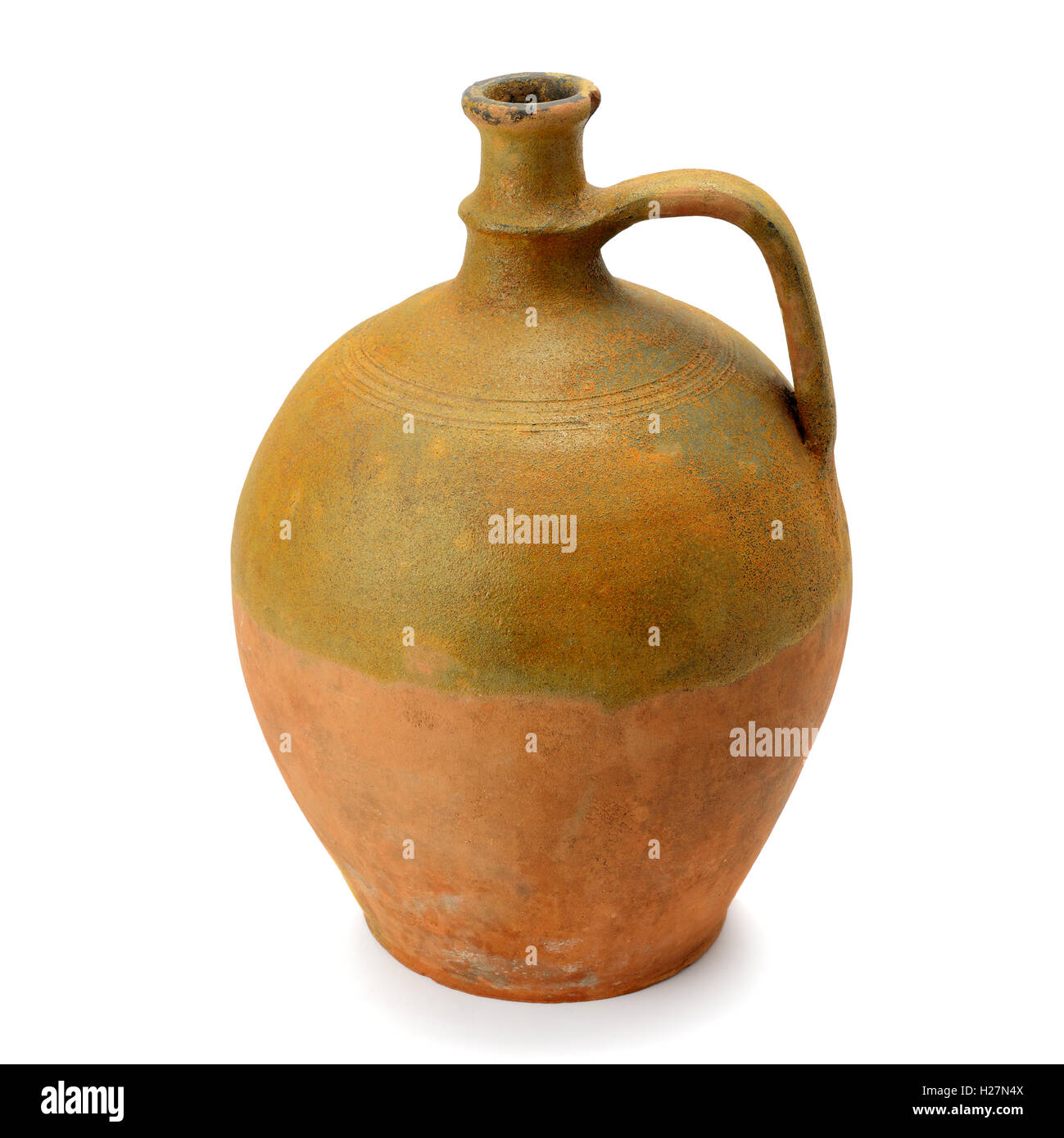 clay amphora isolated on white background Stock Photo - Alamy