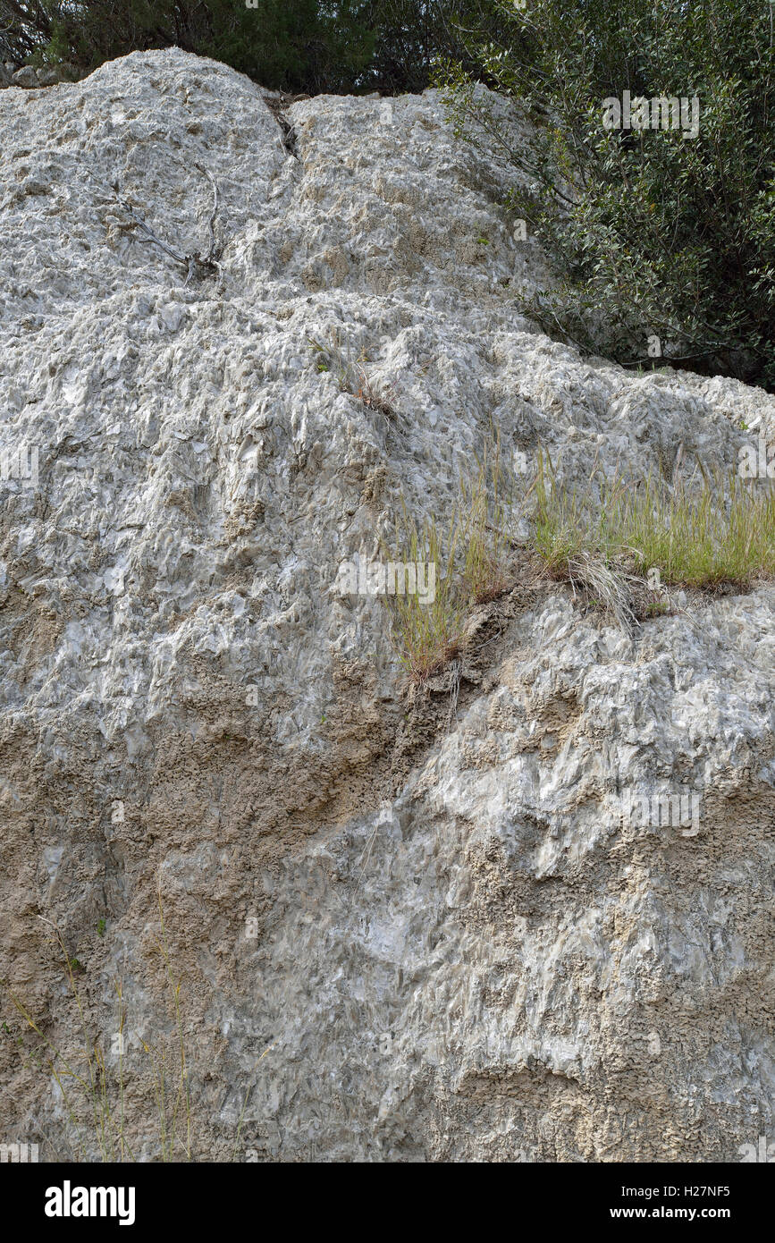 Gypsum Selenite Crystal Flow Cliff of Crystals, Avakas Gorge, Akamas ...