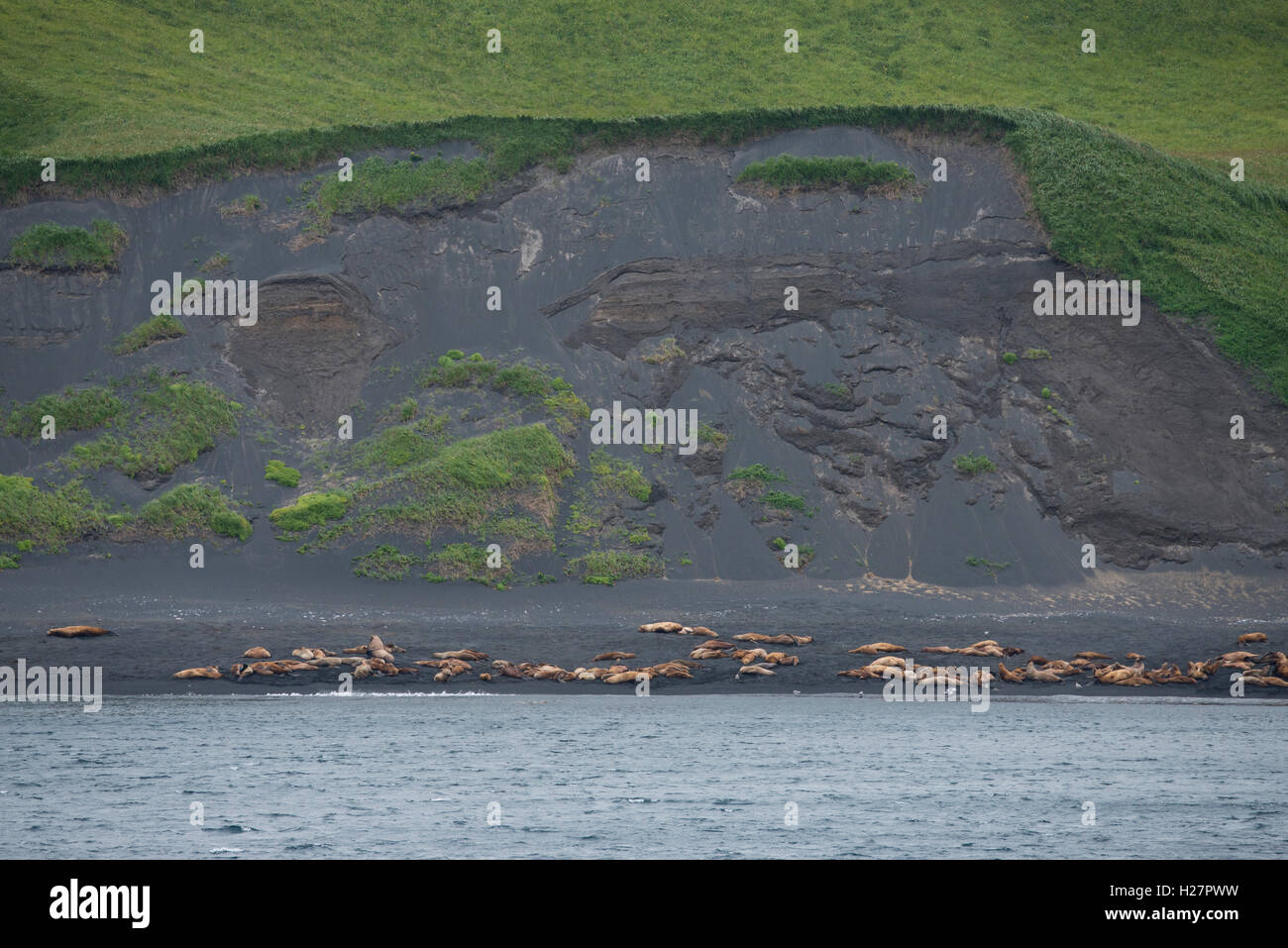 Alaska, Aleutian Island Chain, Andreanof Islands. Remote Seguam Island ...