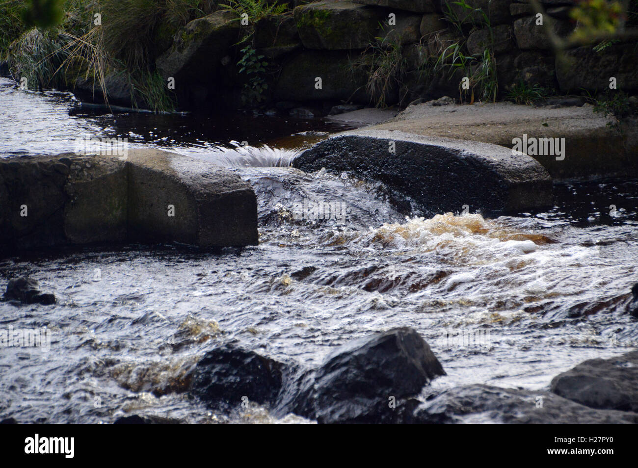Ball Grove Fish Pass on Colne Water in Colne, Pendle, Lancashire ...