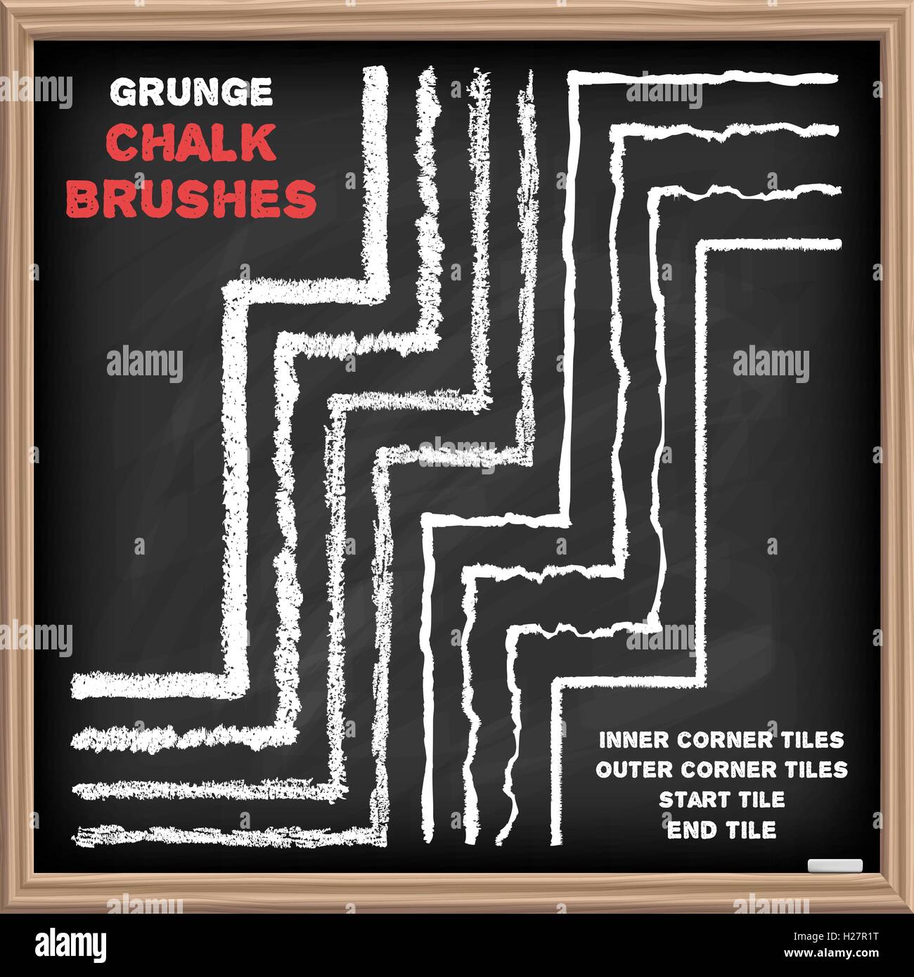 Chalk vector brushes set Stock Vector Image & Art - Alamy