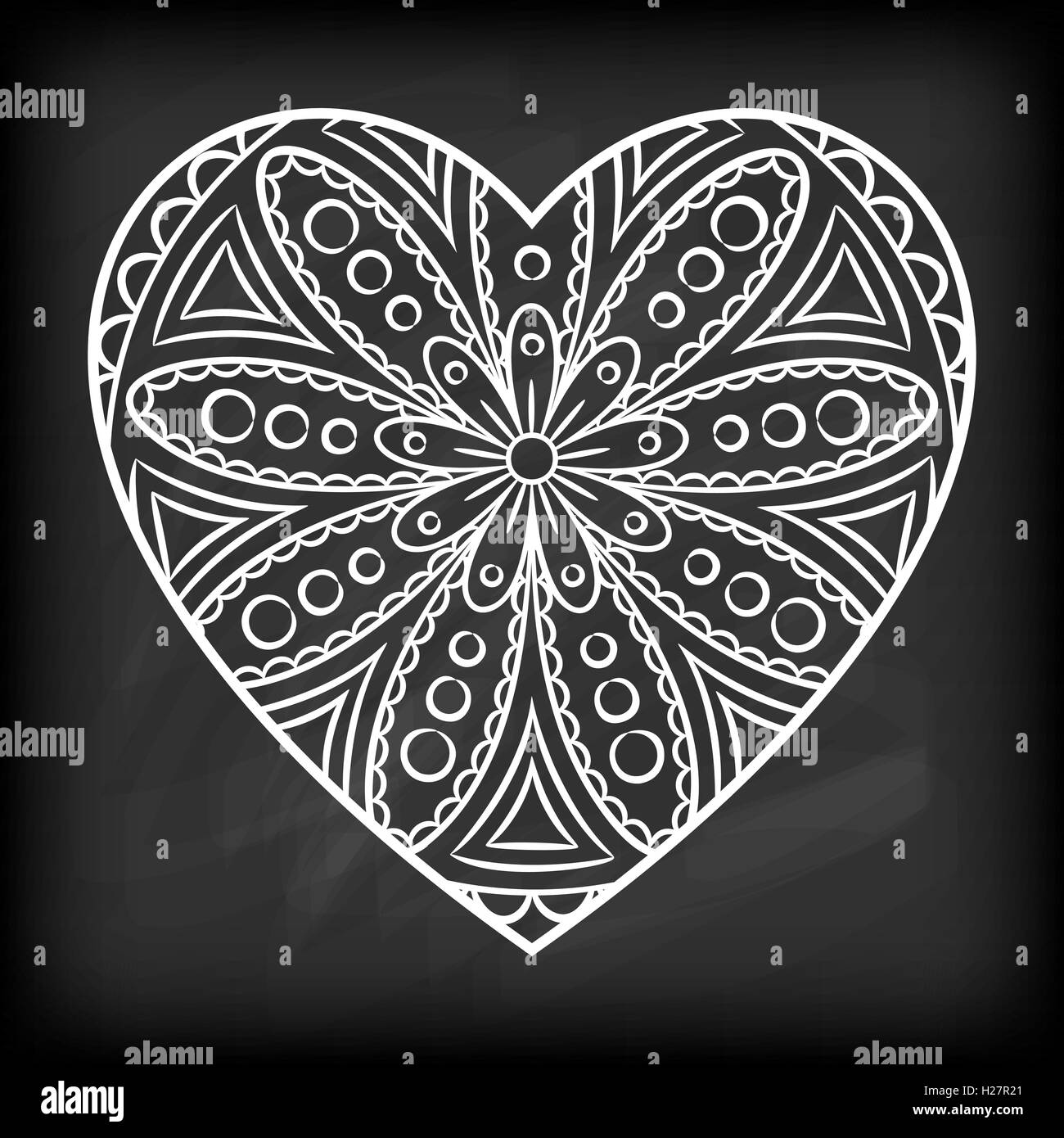 Doodle Heart Mandala Stock Vector Image & Art - Alamy