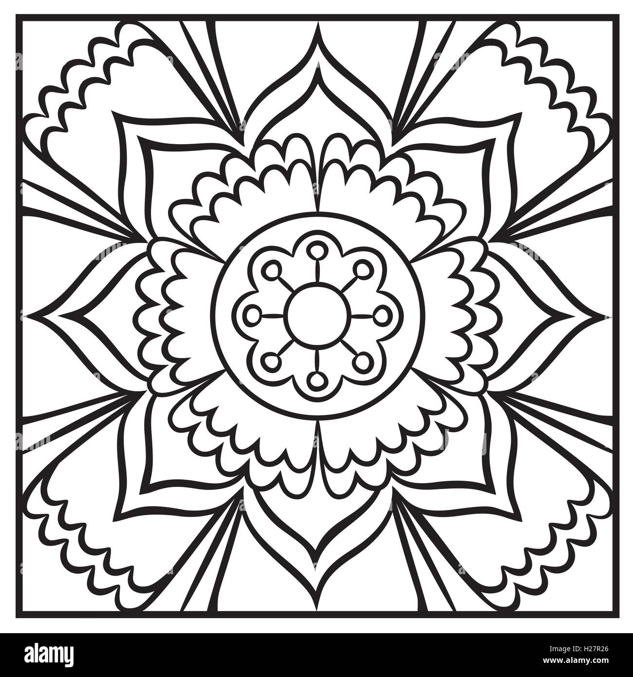 Heart frame coloring page Stock Vector Images - Alamy