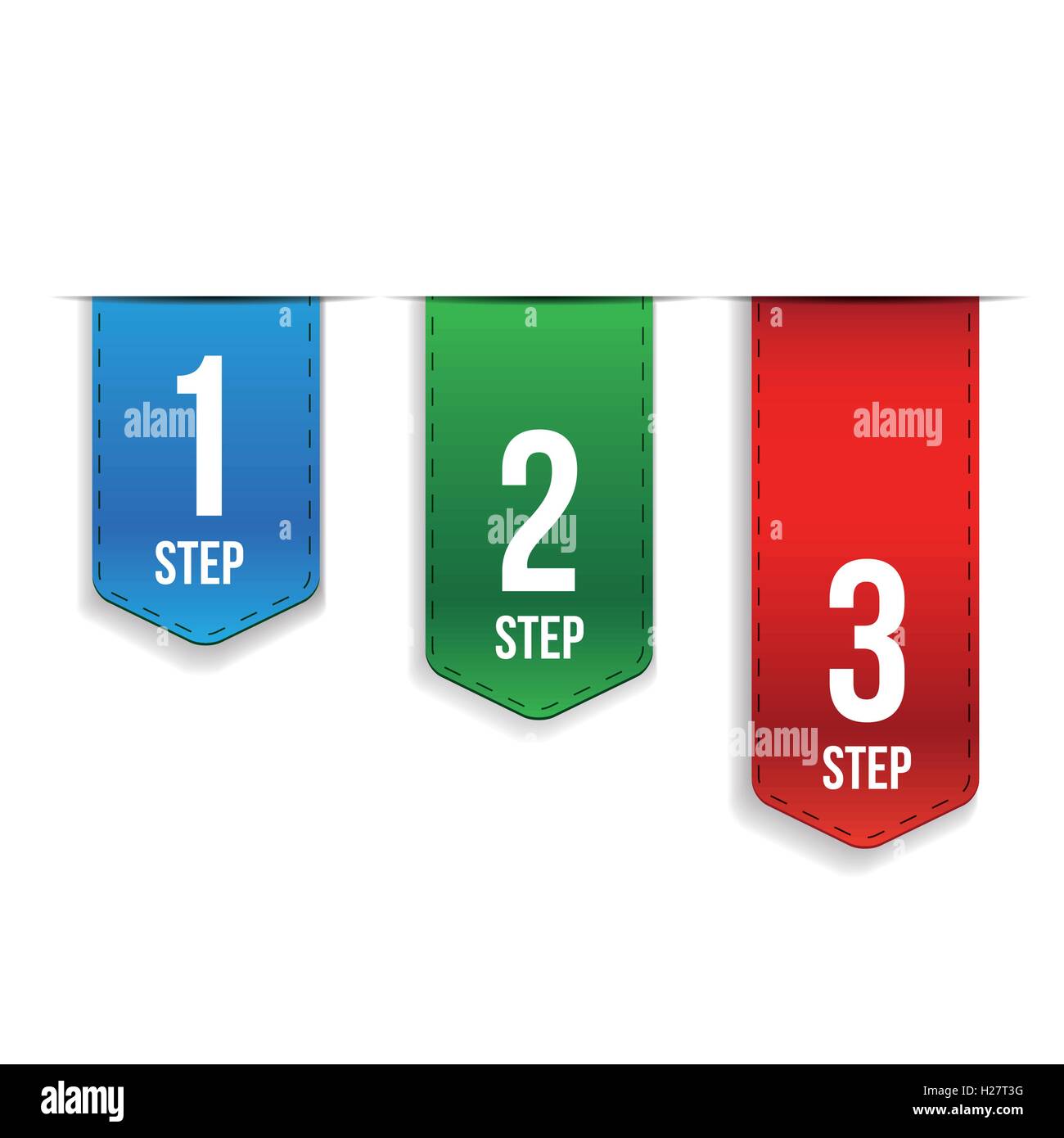 Step One, Two, Three progress vector Stock Vector Image & Art - Alamy