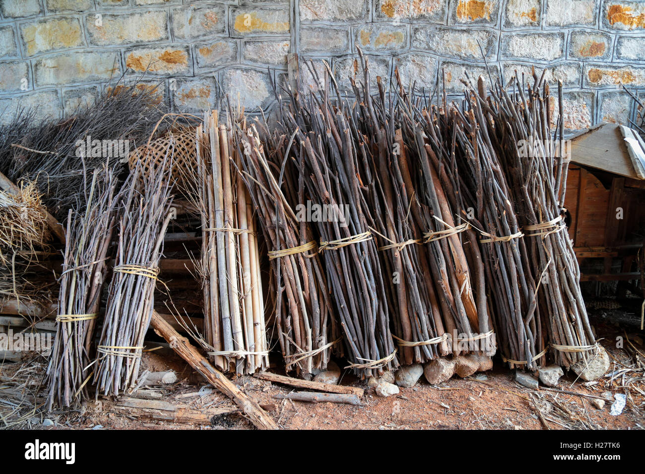 Stack wood bundles hi-res stock photography and images - Alamy