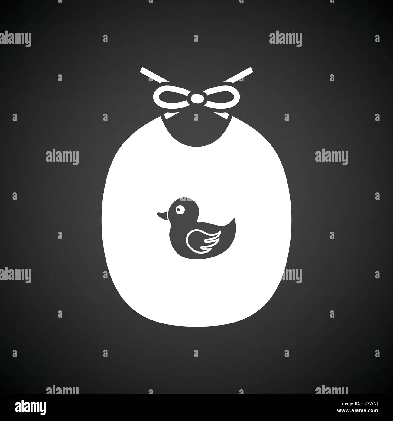 Bib ico. Black background with white. Vector illustration Stock Vector ...