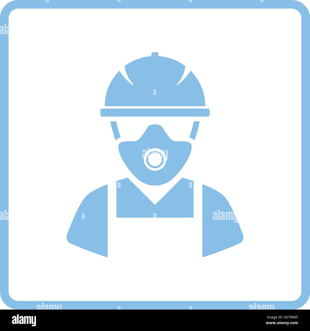 Repair worker icon. Blue frame design. Vector illustration Stock Vector ...