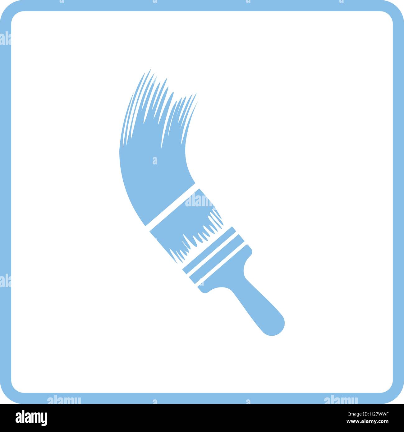 Paint brush icon. Blue frame design. Vector illustration Stock Vector ...