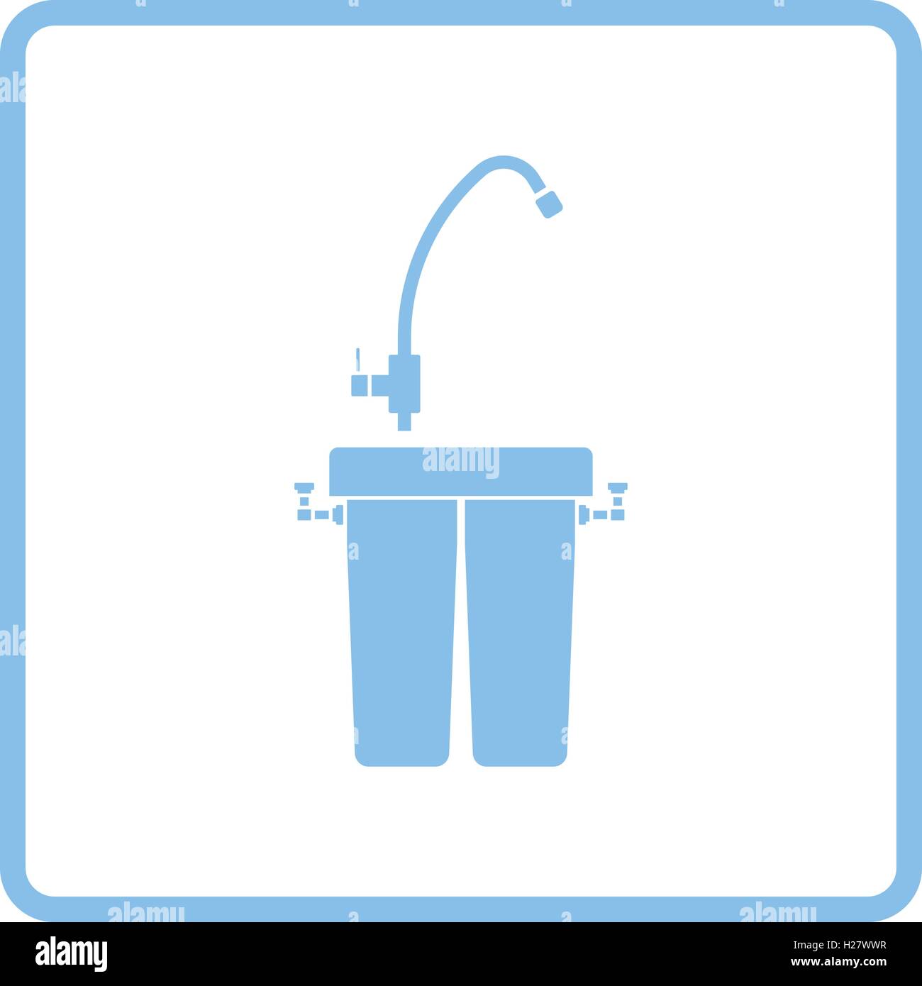Water filter icon. Blue frame design. Vector illustration Stock Vector ...
