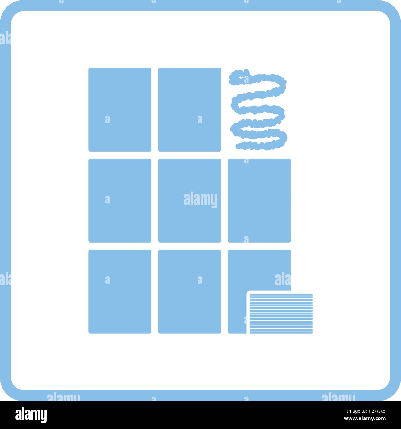 Wall tiles icon. Blue frame design. Vector illustration Stock Vector ...