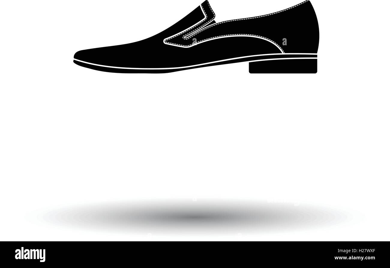 Man shoe icon. White background with shadow design. Vector illustration ...