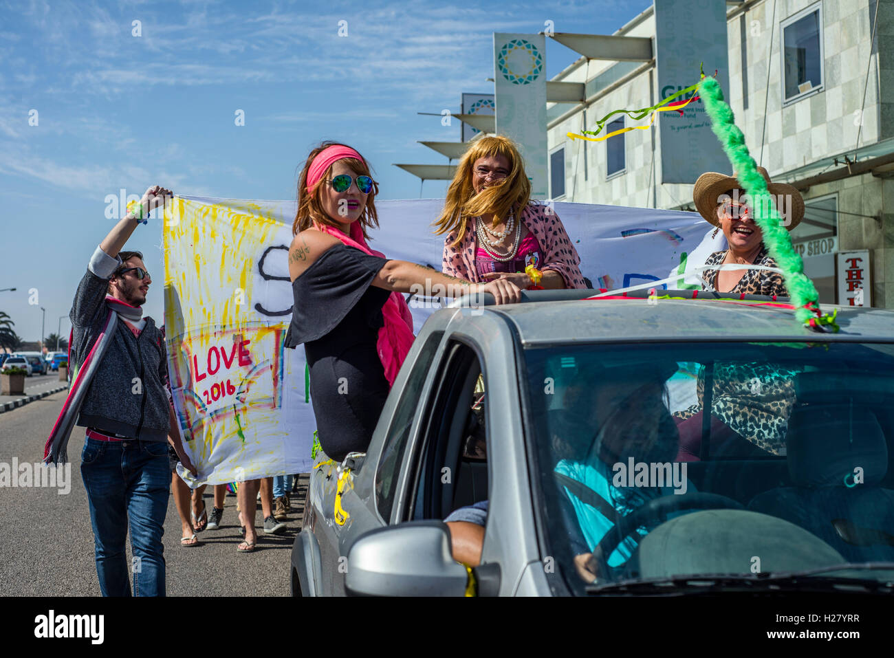 March of the members of Namibian LGBT community during Swakopmund Gay ...