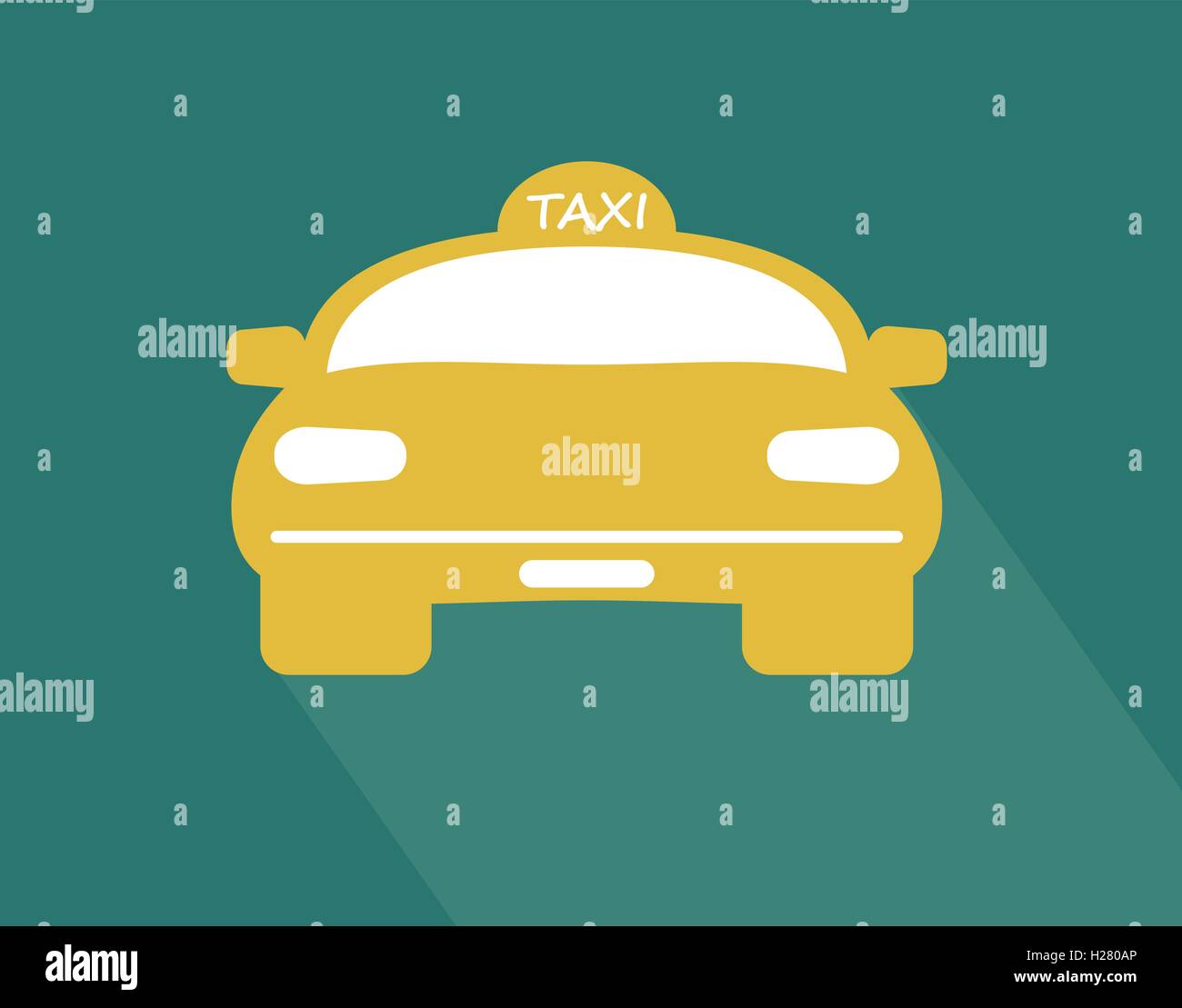 Flat design of Taxi car Vector Illustration Stock Vector Image & Art ...