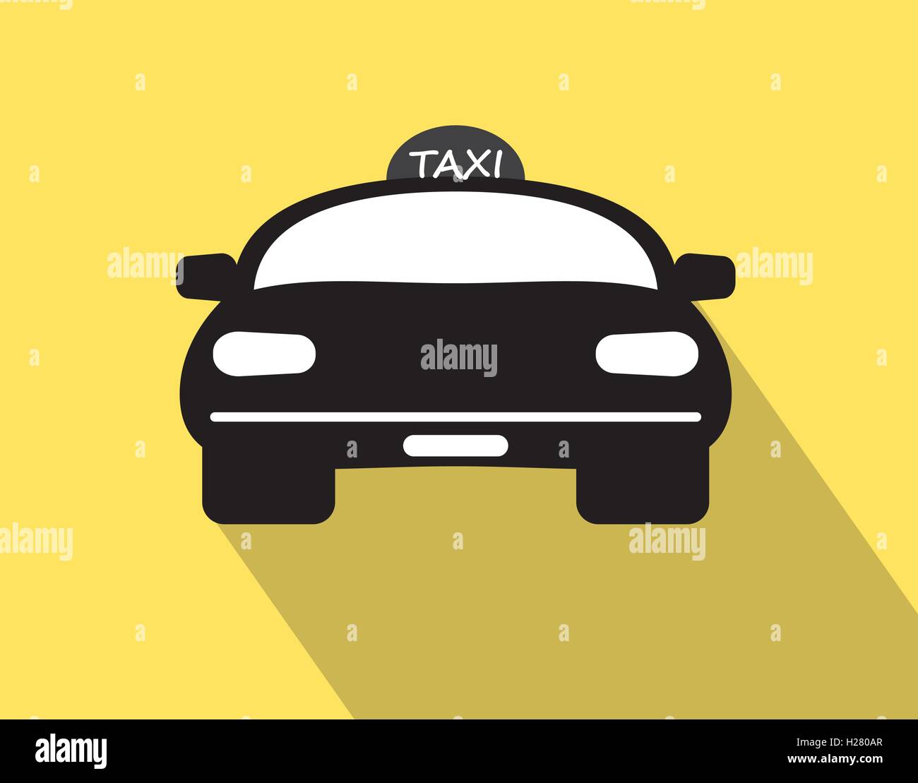 Flat design of Taxi car Vector Illustration Stock Vector Image & Art ...