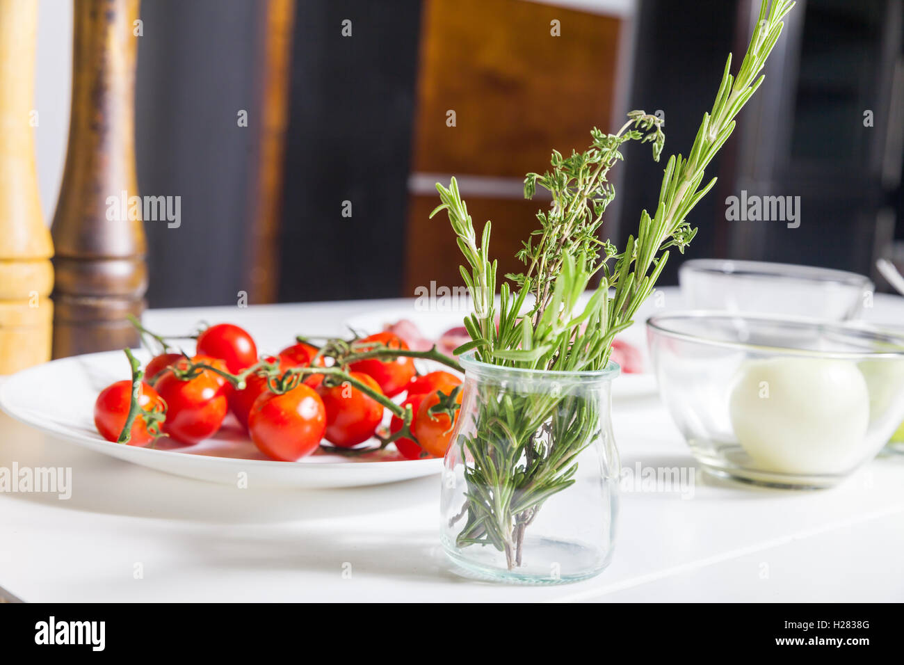 Products on the table Stock Photo - Alamy