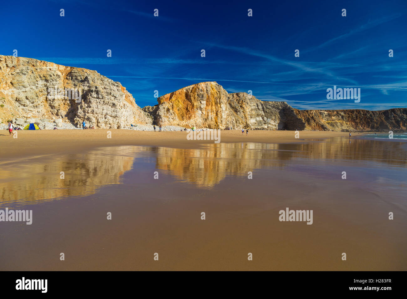 Praia Do Tonel, small isolated beach in Alentejo region, Sagres ...