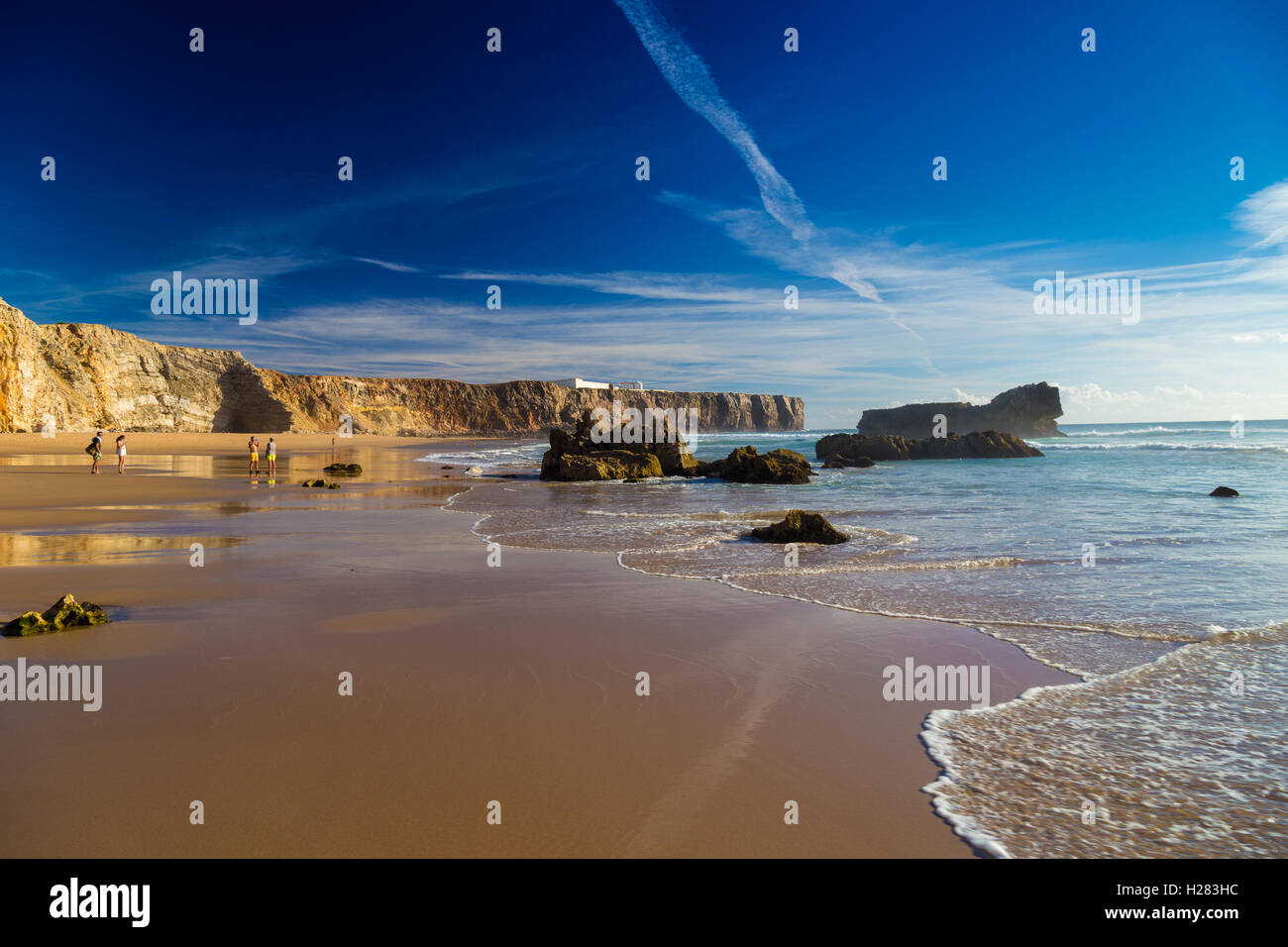 Praia Do Tonel, small isolated beach in Alentejo region, Sagres ...