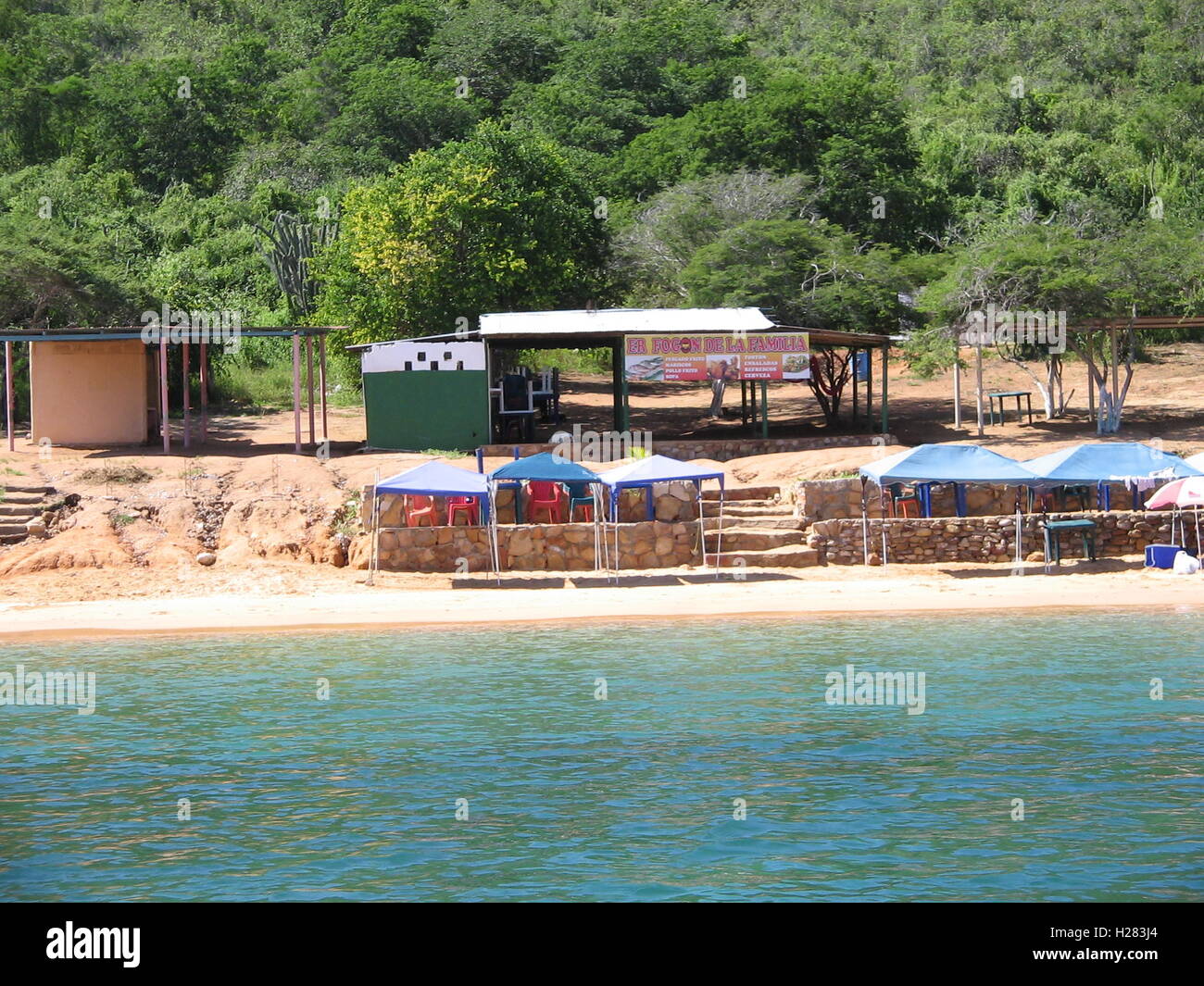 Mochima National Park, Rural Beach restaurant, Venezuela Stock Photo ...