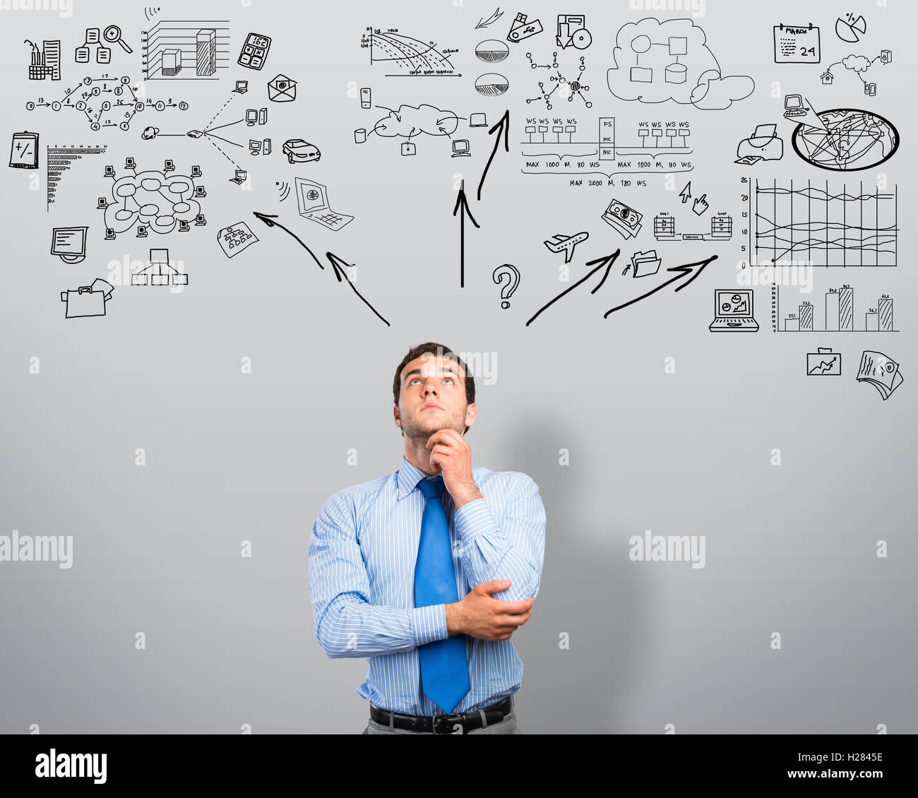 thinking business man Stock Photo - Alamy