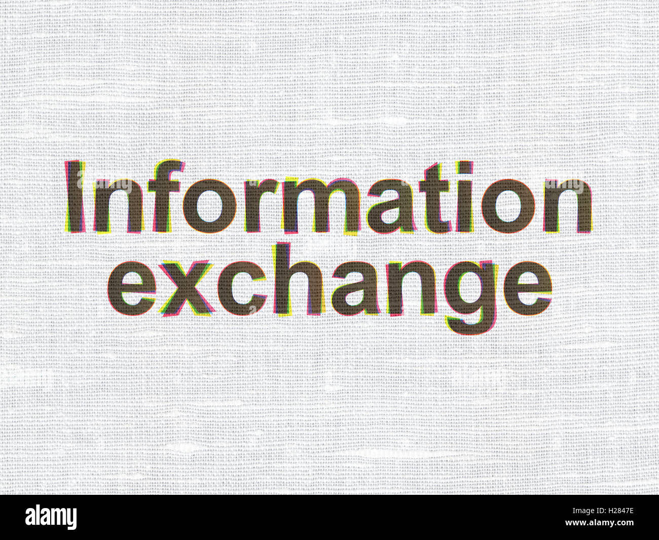 Data concept: Information Exchange on fabric texture background Stock ...