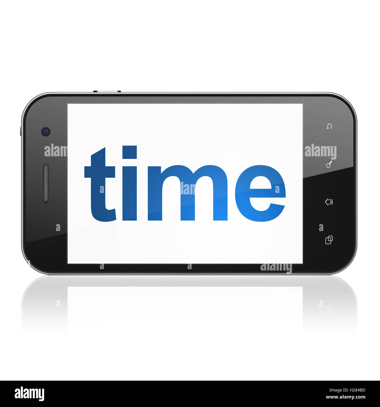 Time concept: Time on smartphone Stock Photo - Alamy