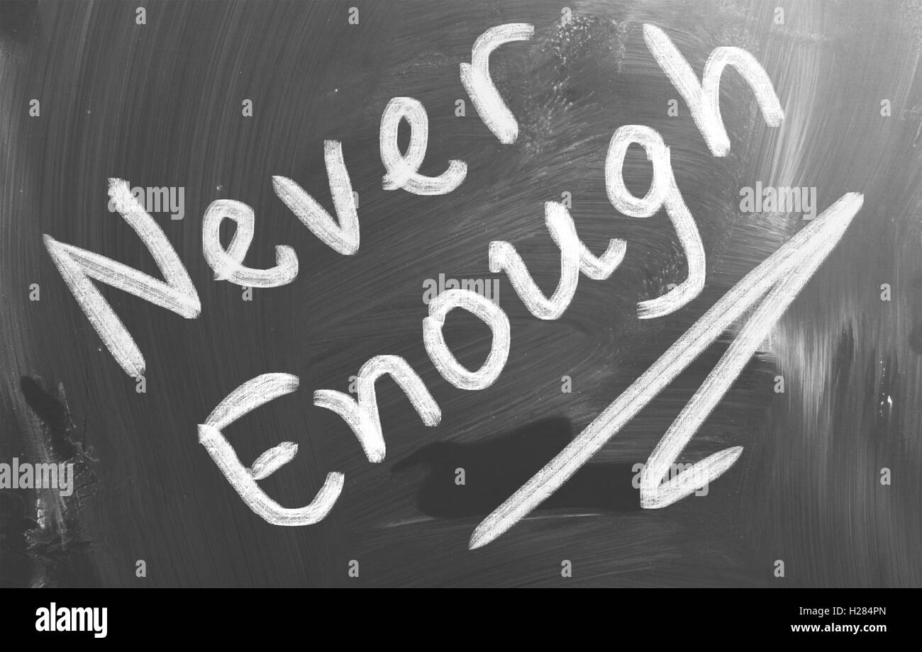 Never Enough Concept Stock Photo - Alamy