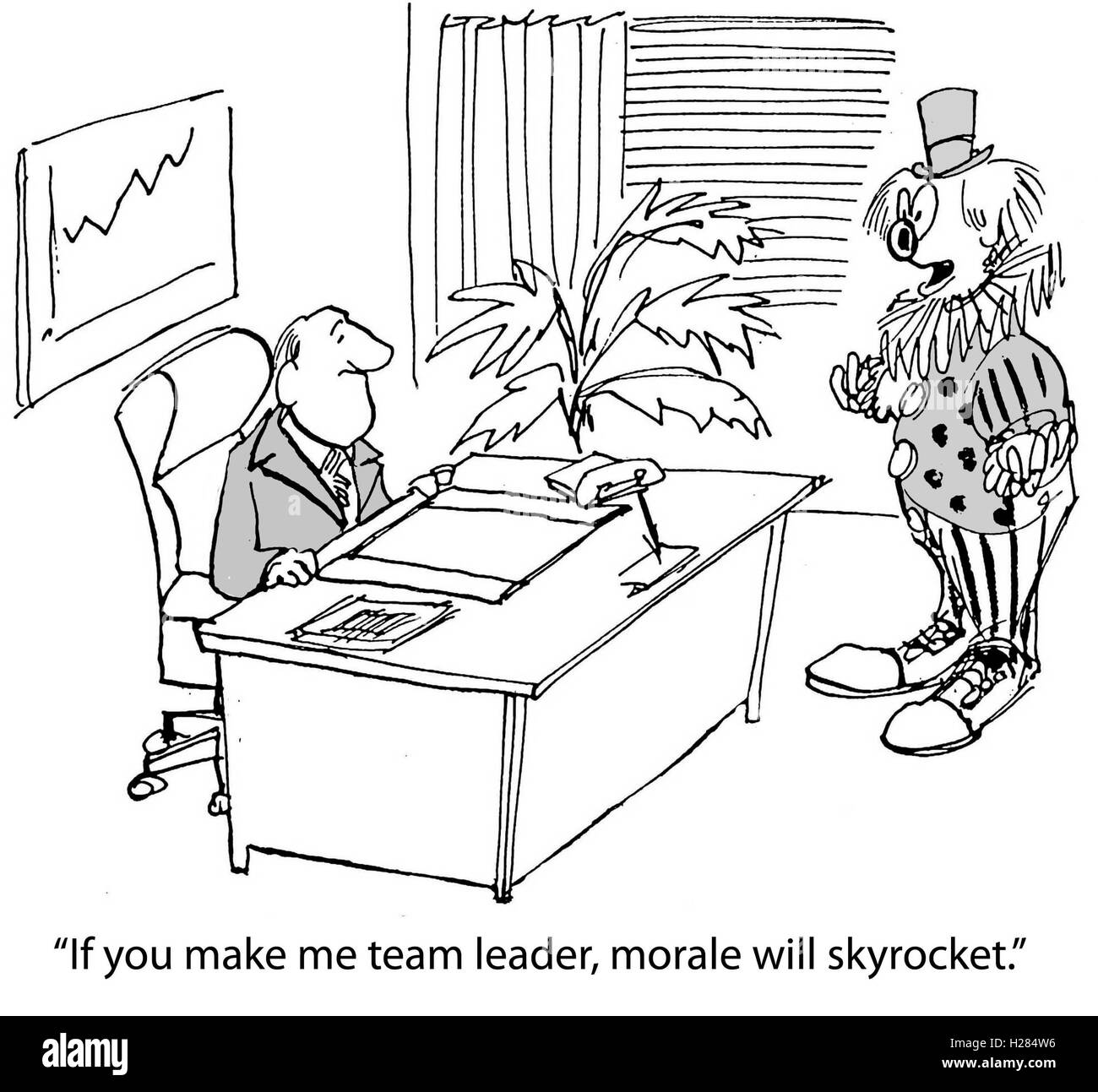 Business leadership cartoon people Black and White Stock Photos ...