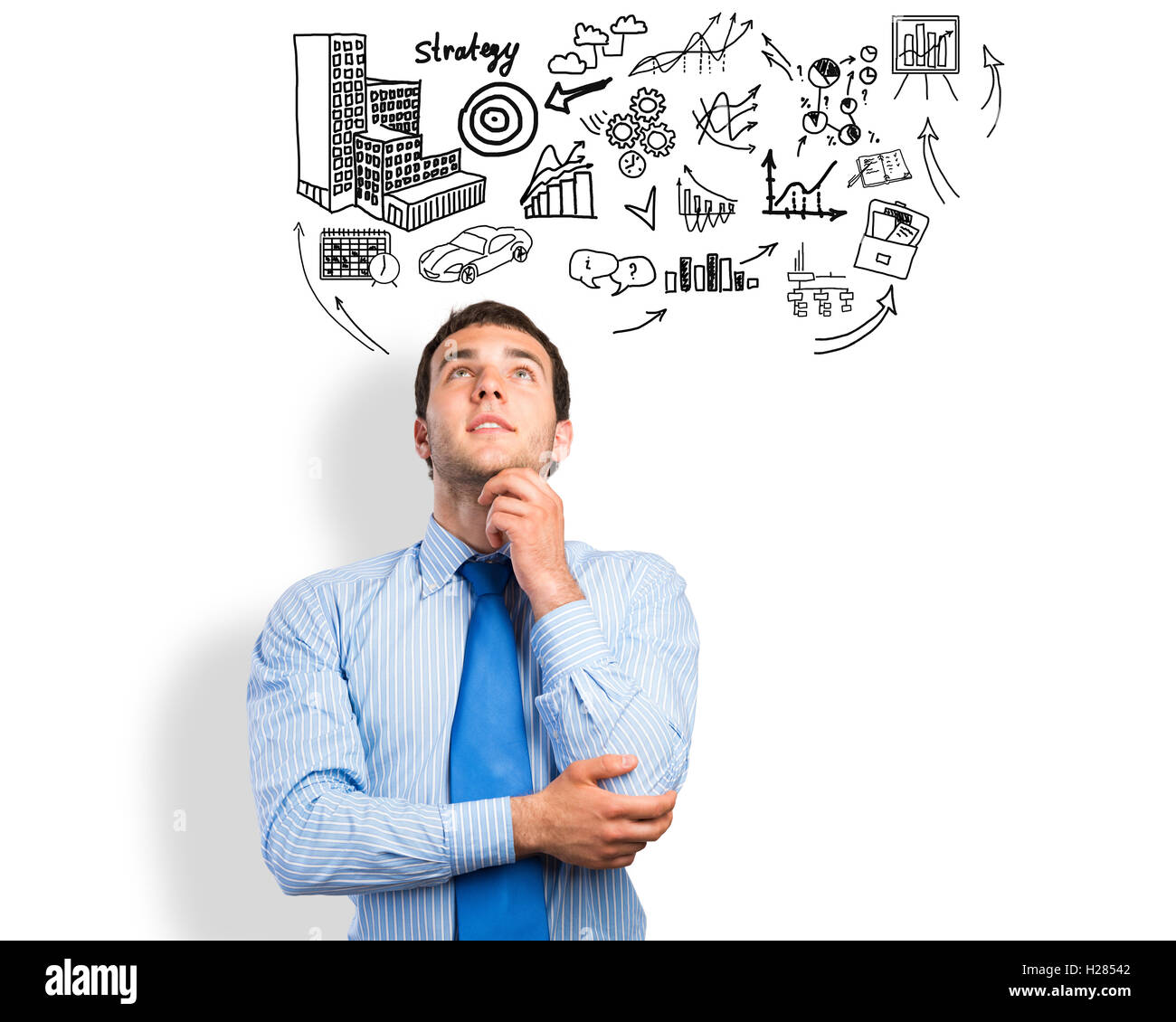 thinking business man Stock Photo - Alamy