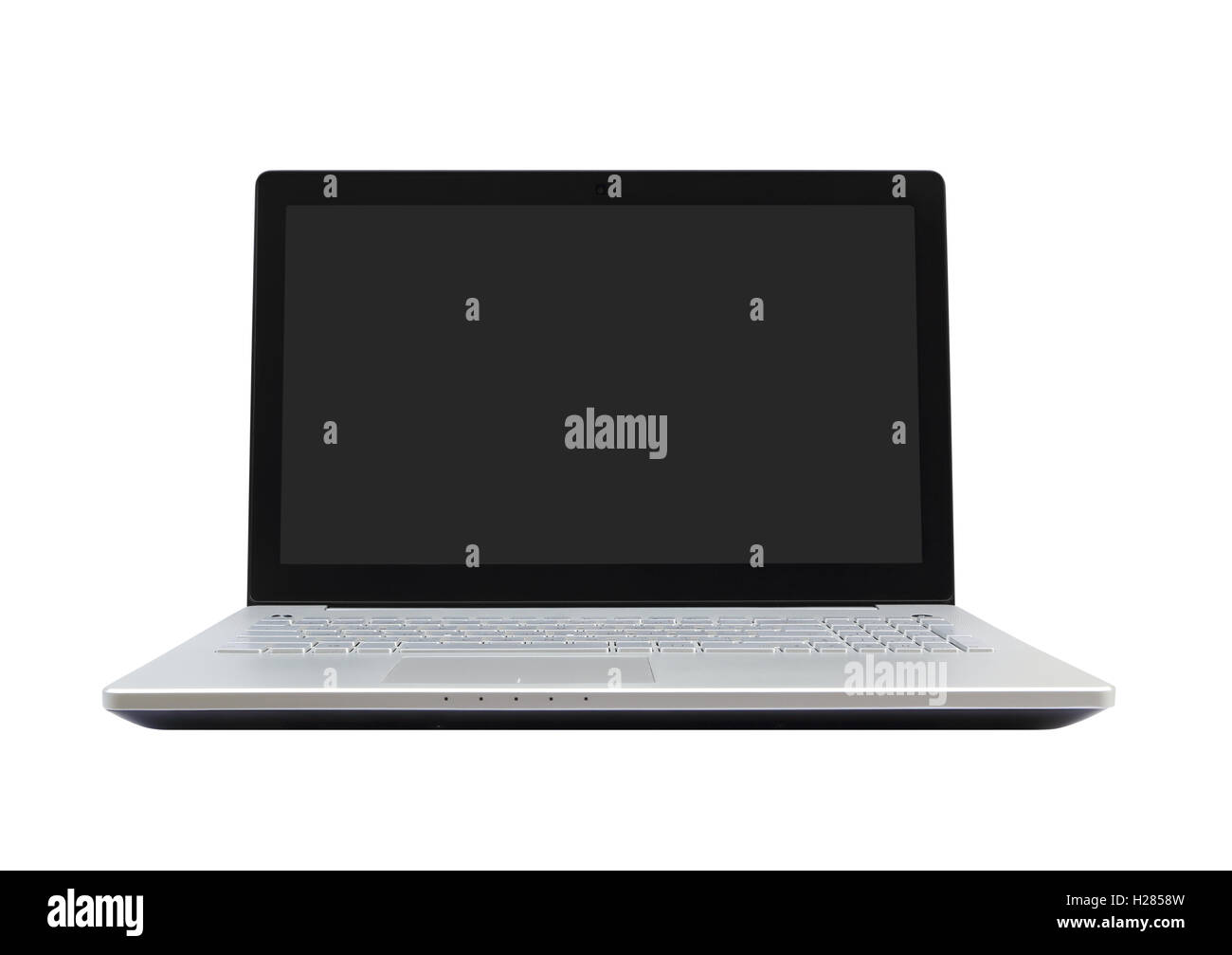 laptop computer on white background Stock Photo - Alamy