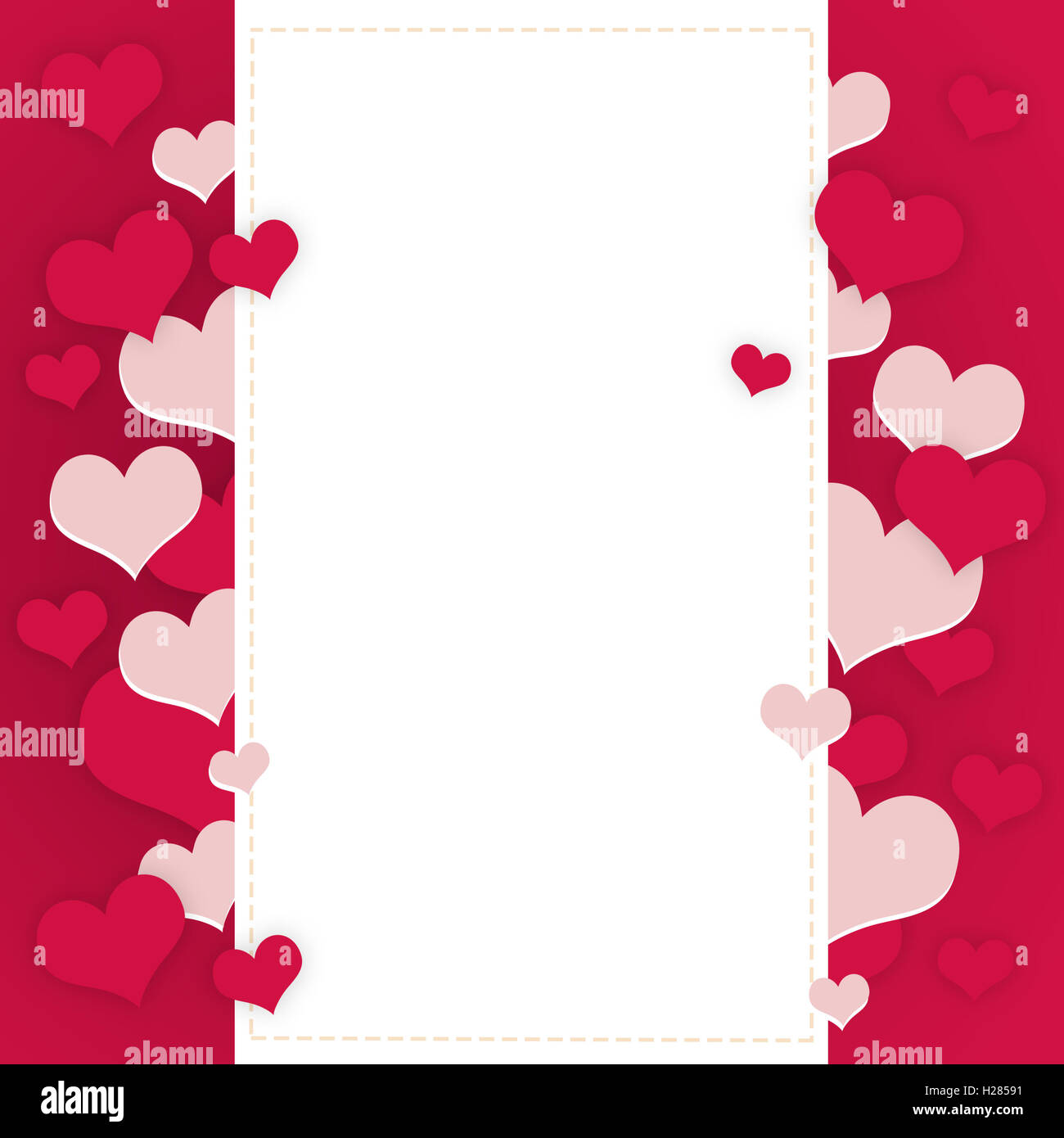Abstract frame of hearts Stock Photo - Alamy