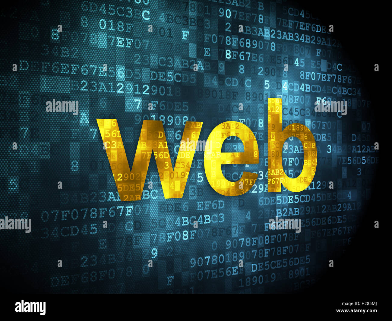 SEO web design concept: Web on digital background Stock Photo - Alamy