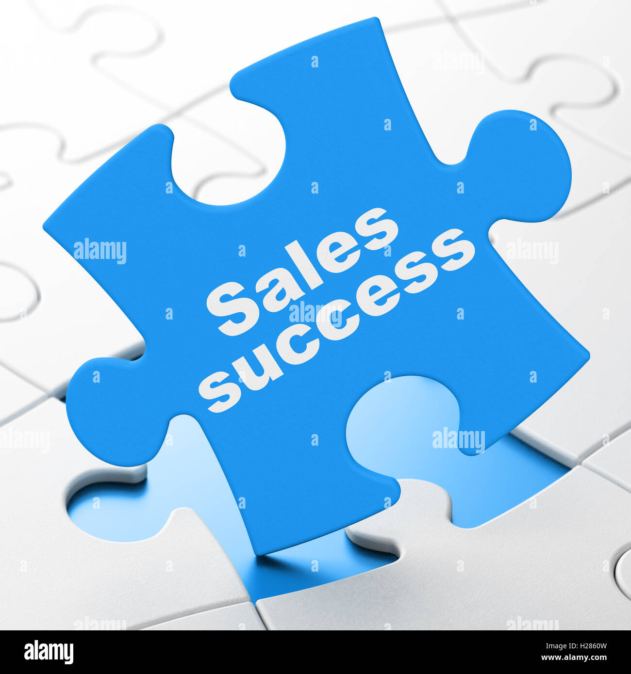 Marketing concept: Sales Success on puzzle background Stock Photo - Alamy