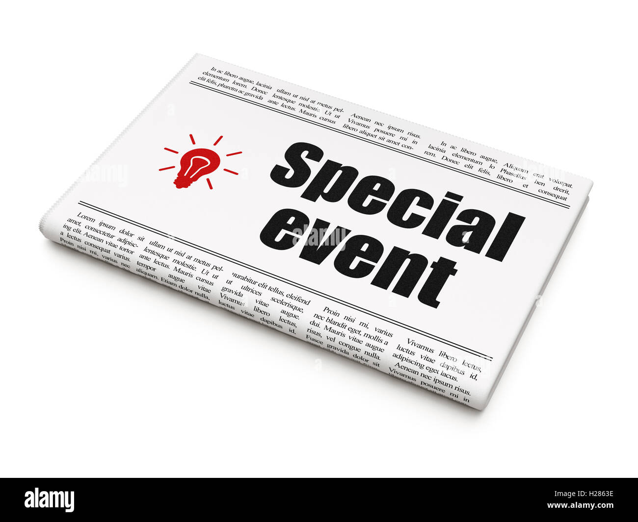 Light bulb 3d paper icon Cut Out Stock Images & Pictures - Alamy
