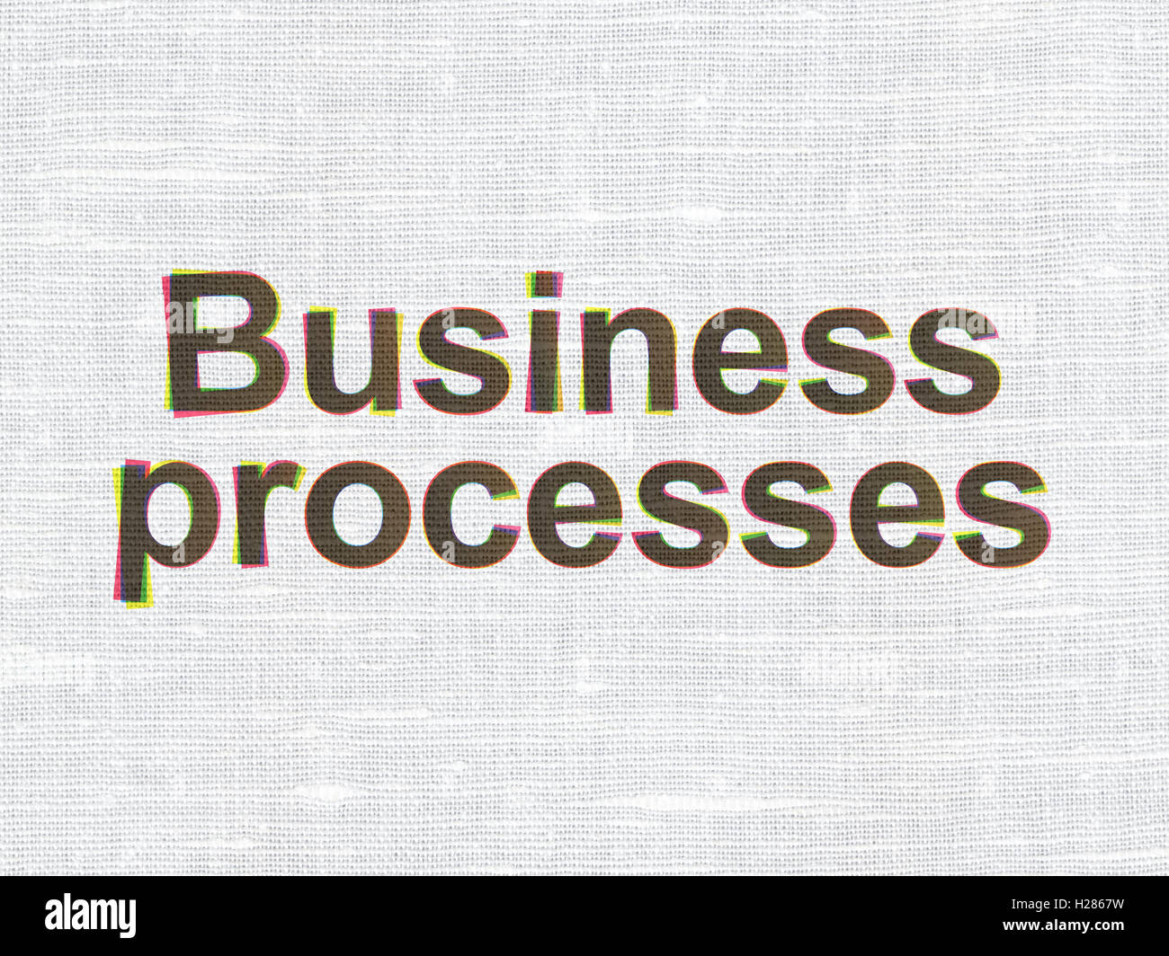 Business concept: Business Processes on fabric texture background Stock ...