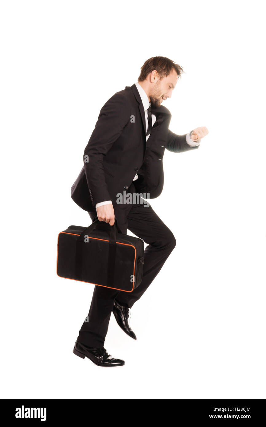 Businessman running suit hi-res stock photography and images - Alamy