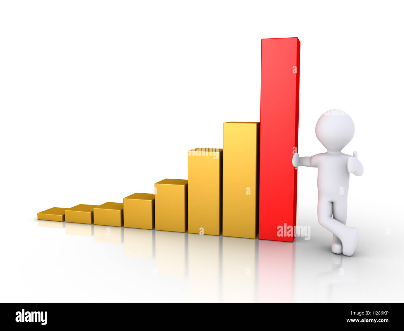 Person with a graphic chart Stock Photo - Alamy