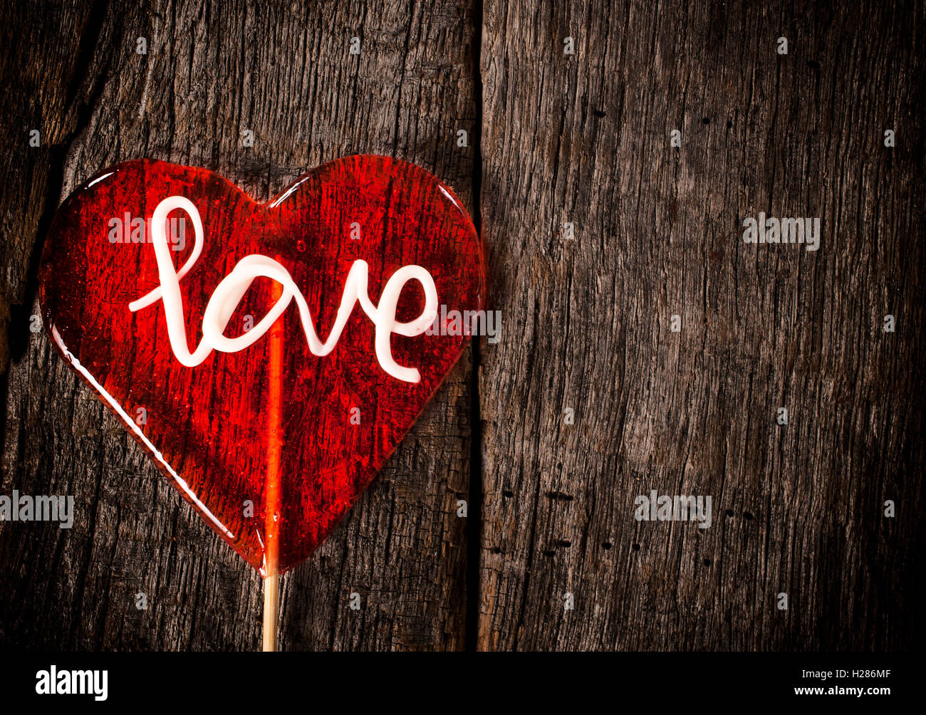 Heart shape lolly pop Stock Photo - Alamy