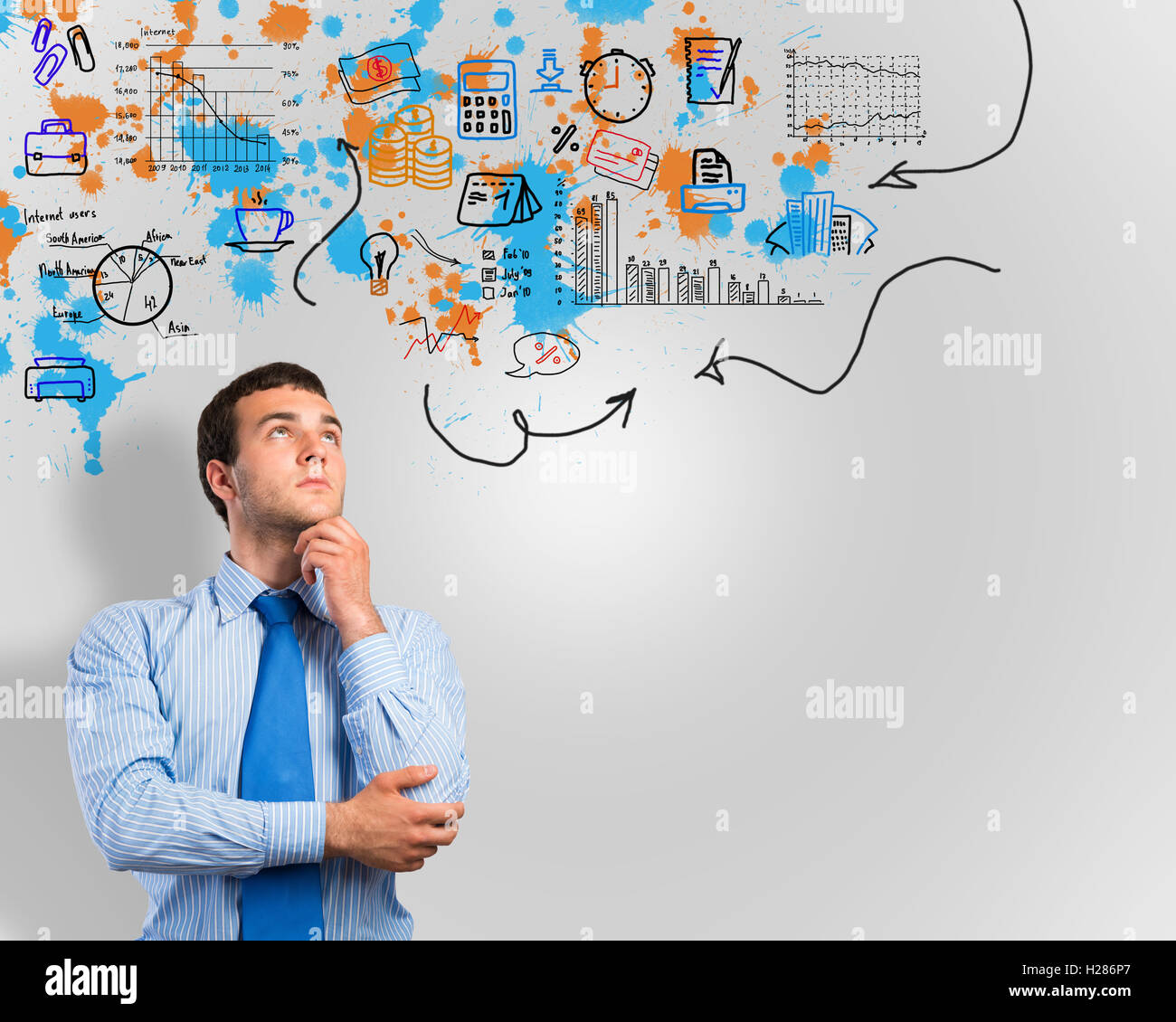 thinking business man Stock Photo - Alamy