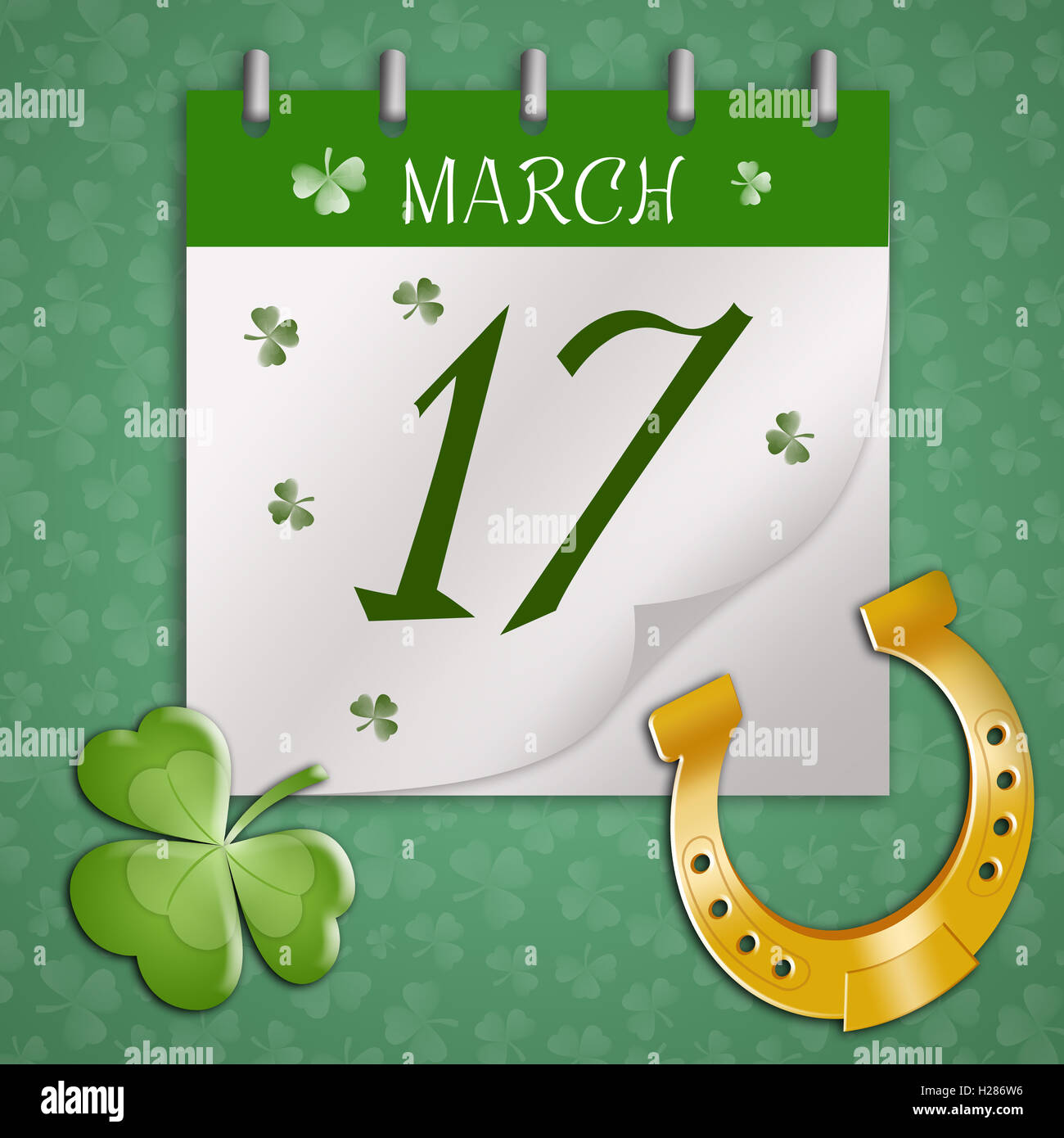 calendar for St. Patrick's Day Stock Photo - Alamy